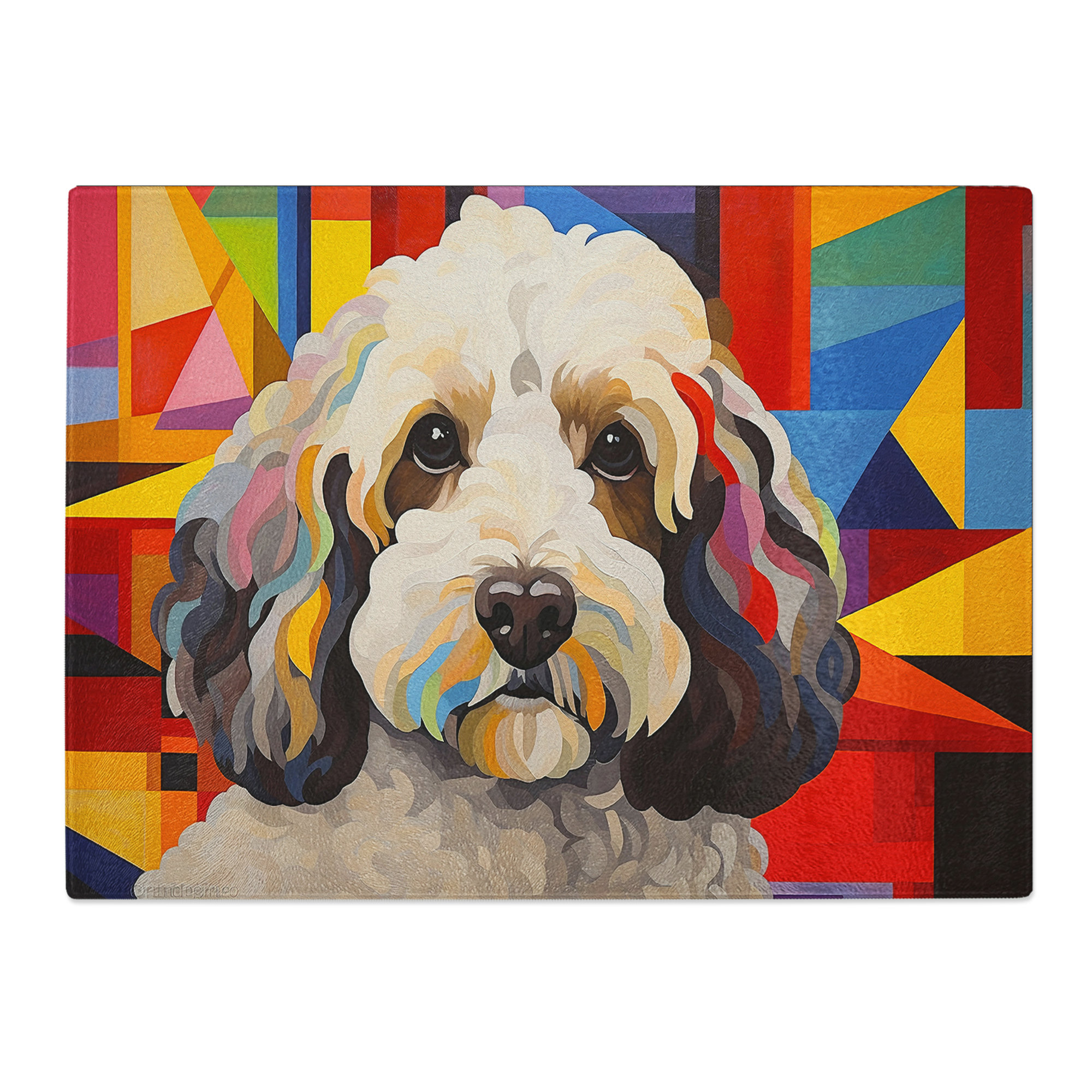 Metro Lane Cockapoo Constructivism No.3 Glass Chopping Board | Wayfair ...