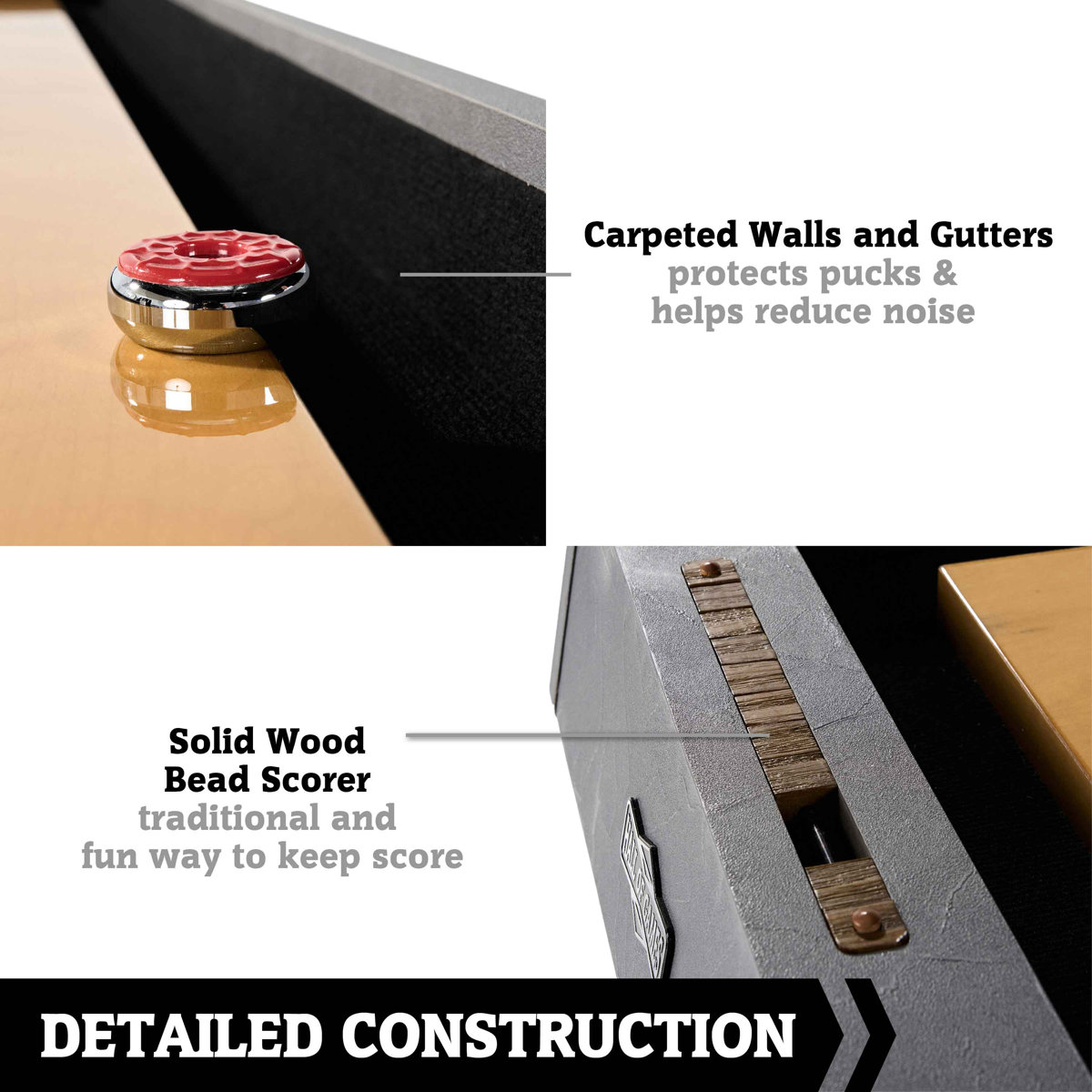 Hall of Games 9ft Kinwood Shuffleboard Table with 8-Puck Set & Reviews ...