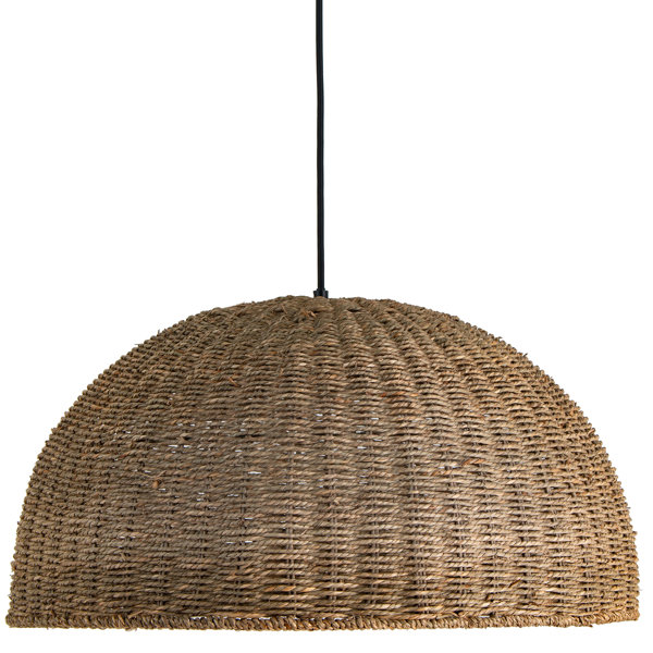 Joss & Main Durant 3 - Light Natural Single Drop Pendant Pendant ...