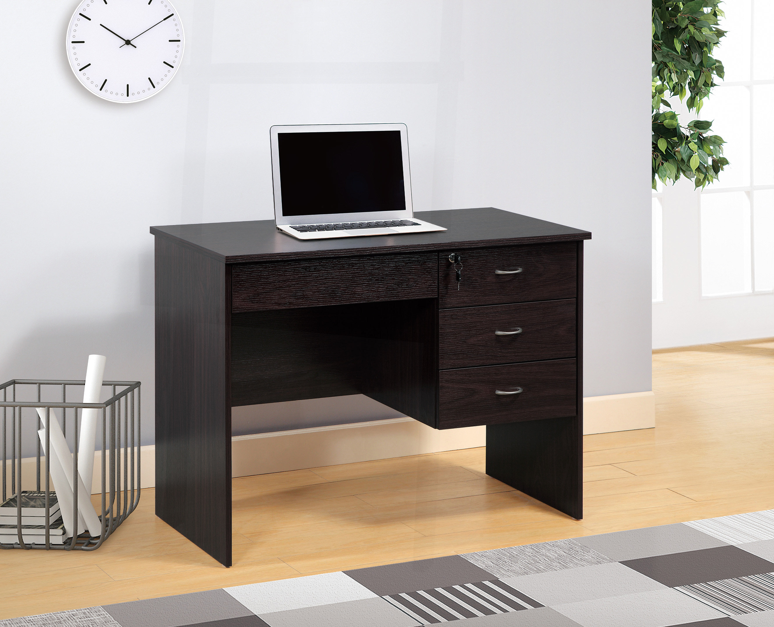 Latitude Run® Versatile Student Desk with Locking Drawers and Metal ...