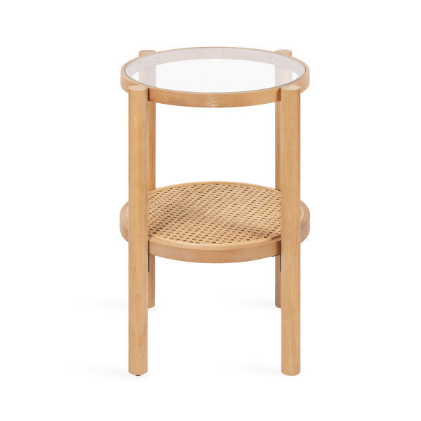 Bay Isle Home™ Tiered Round Rattan Side Table | Wayfair
