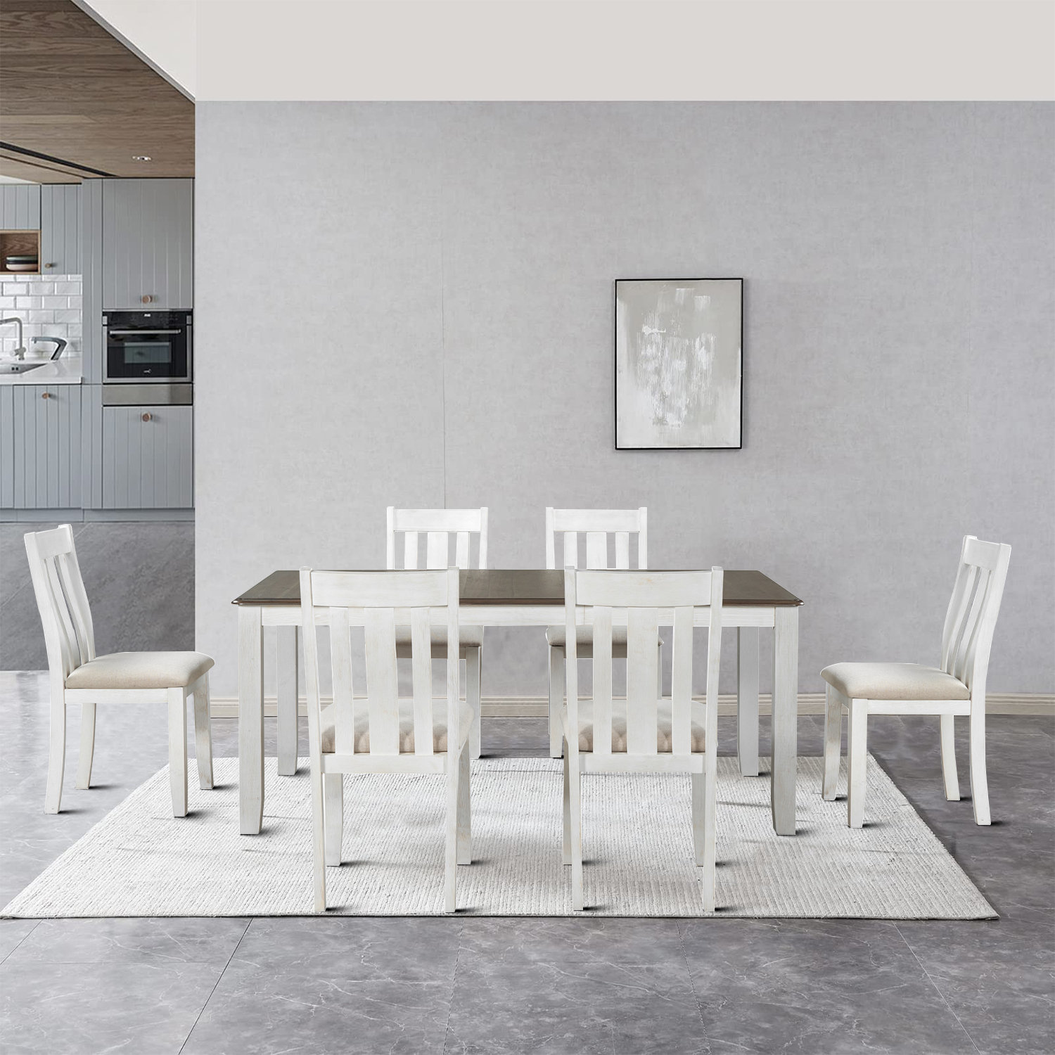 Red Barrel Studio® Elianah Rustic 7 - Piece Extendable Dining Set with ...