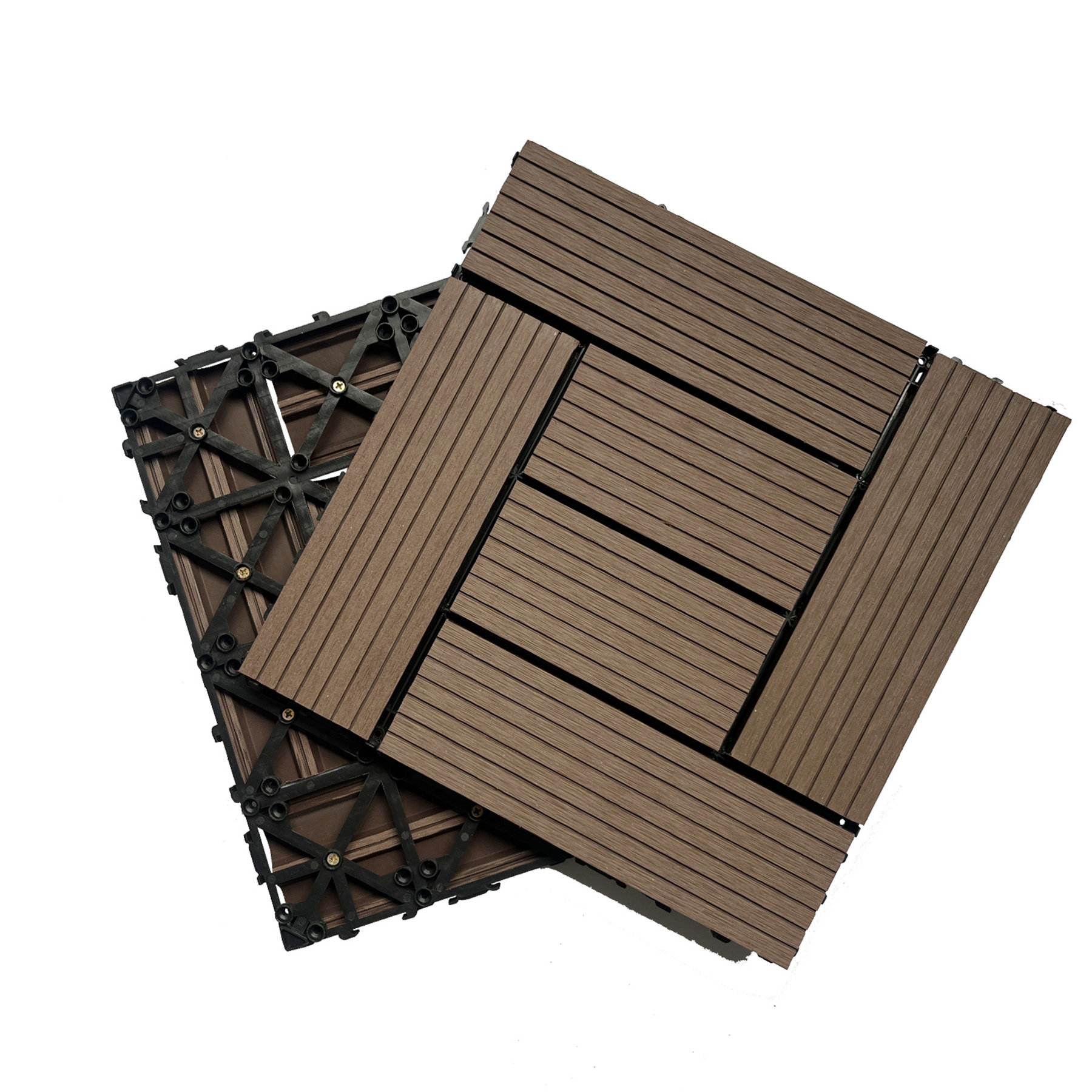 TONY'S APPLIANCES Wood Plastic Composite Deck Tiles | Wayfair