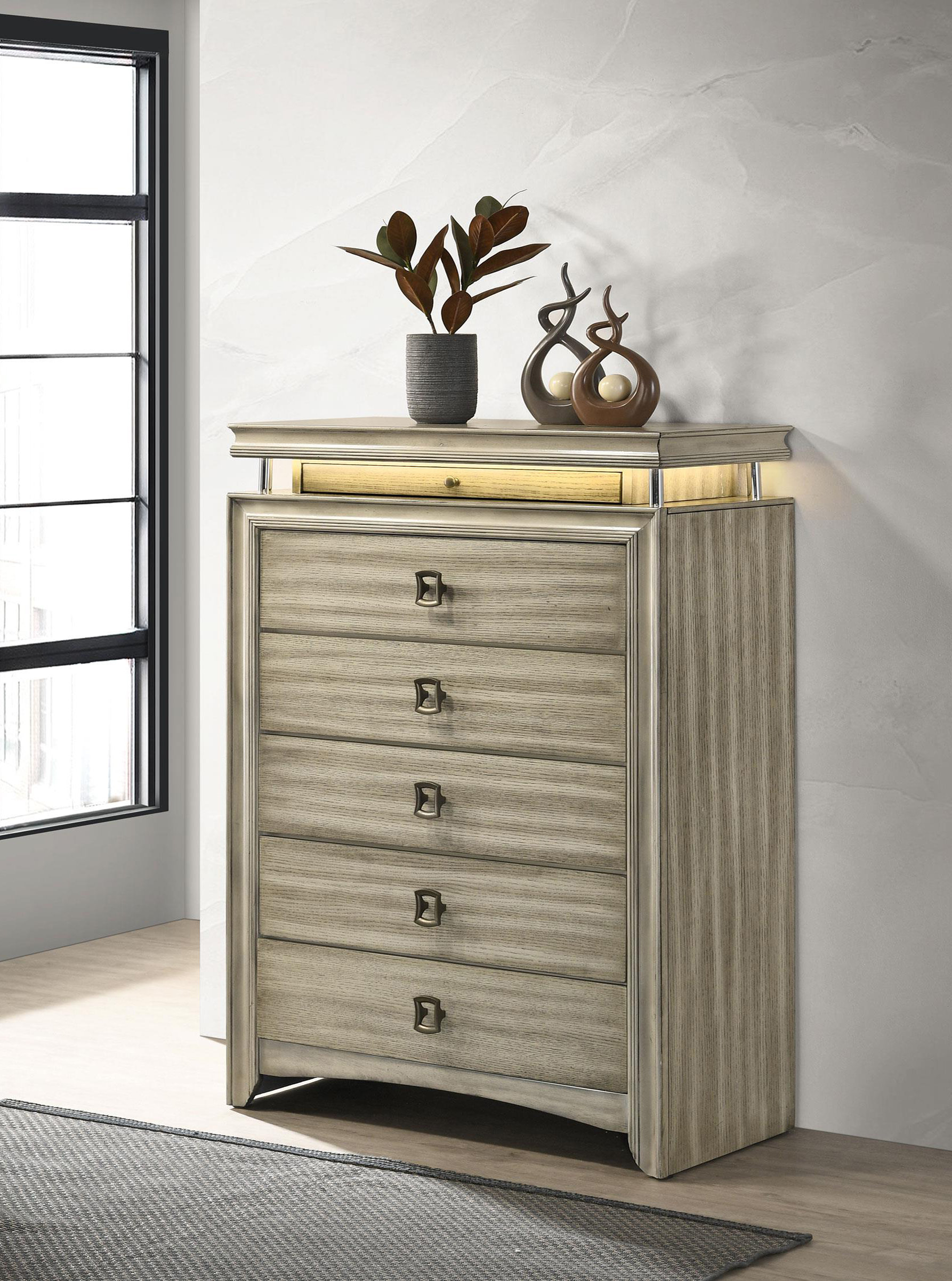 Lark Manor™ 6-drawer Bedroom Chest Rustic Beige | Wayfair