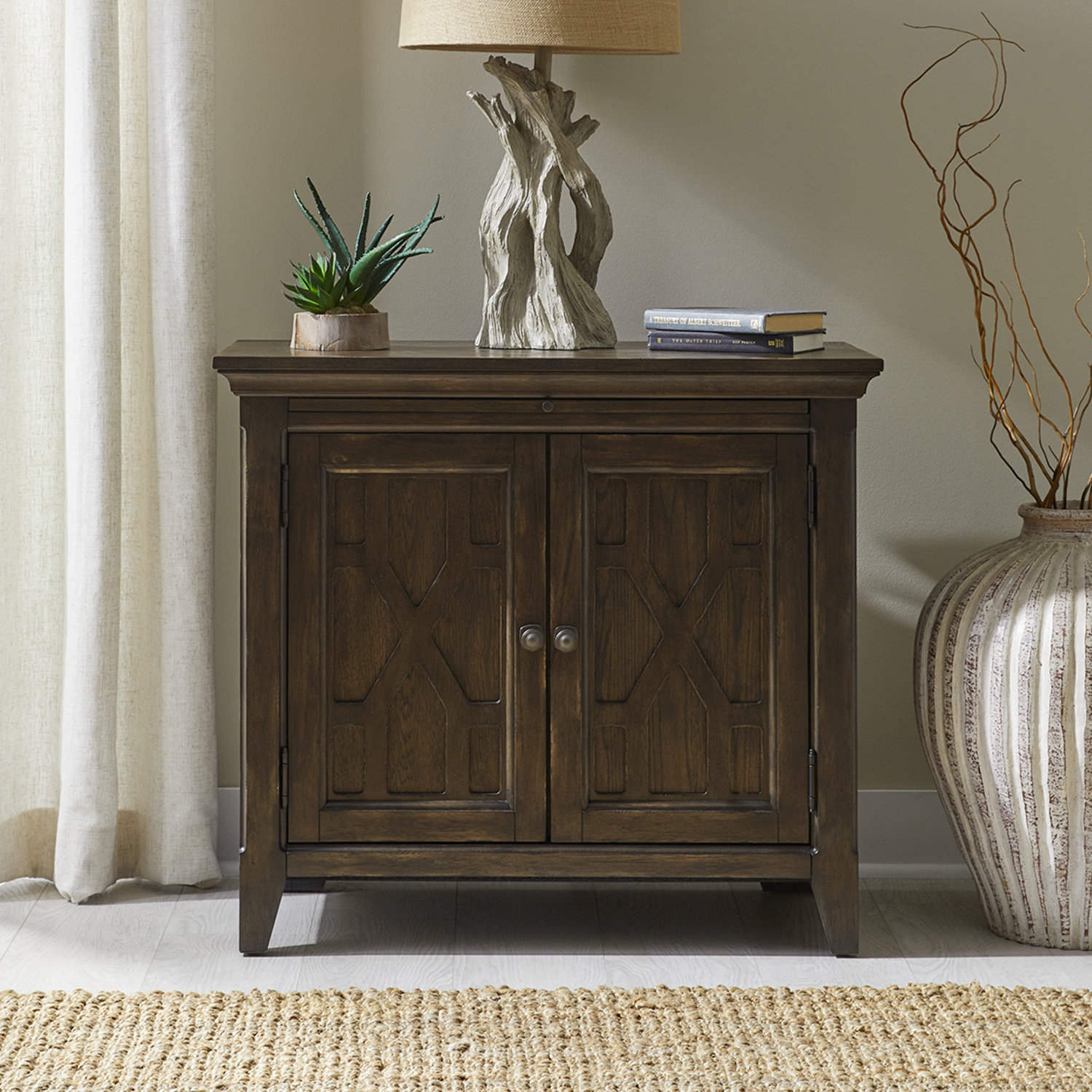 Lark Manor™ Arianni 2 Door Bedside Chest w/ Charging Station | Wayfair