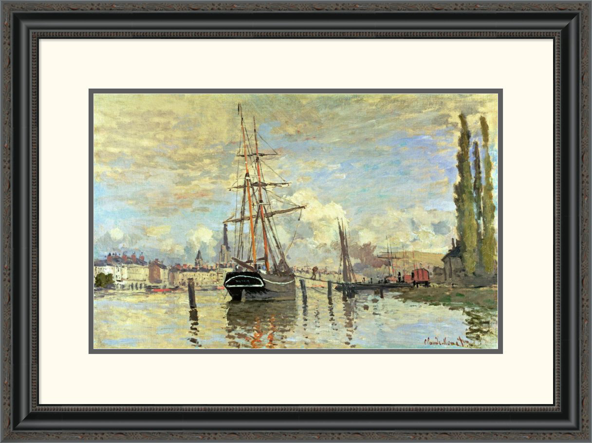 Vault W Artwork 'The Seine at Rouen' by Claude Monet Framed Painting ...