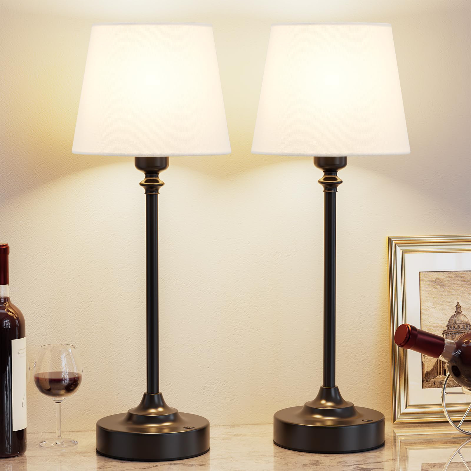 FYNOLI Cordless Table Lamps Rechargeable Set - 2 Pack | Wayfair