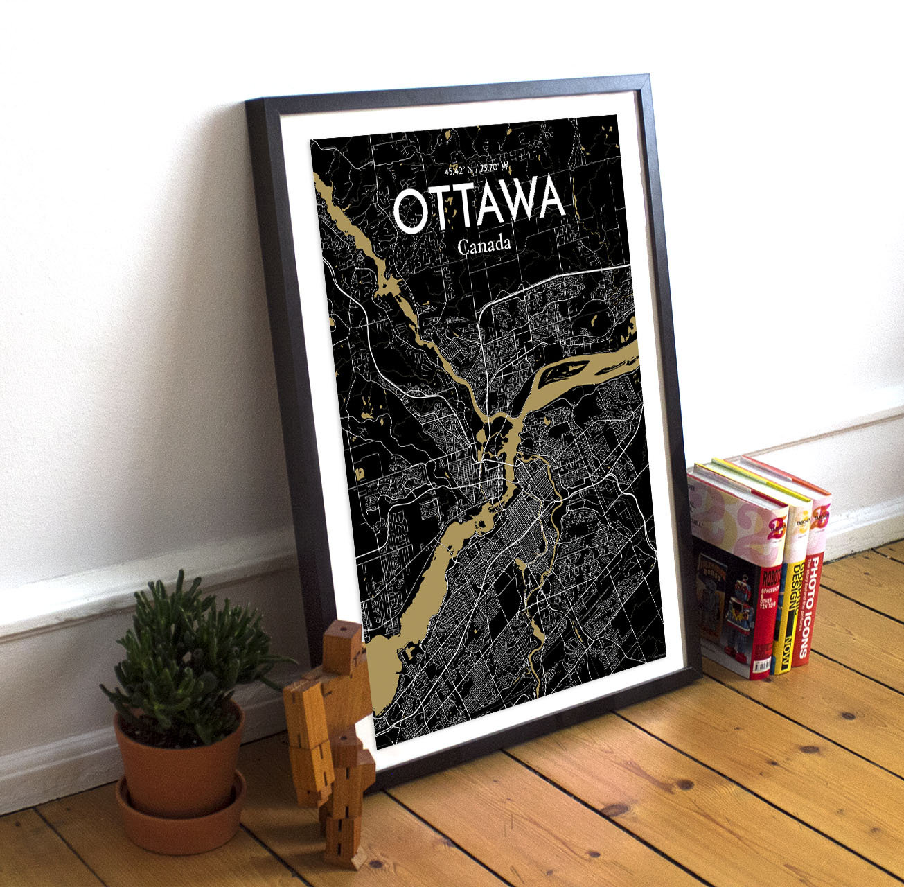 OurPoster.com 'Ottawa City Map' Graphic Art Print - Wayfair Canada