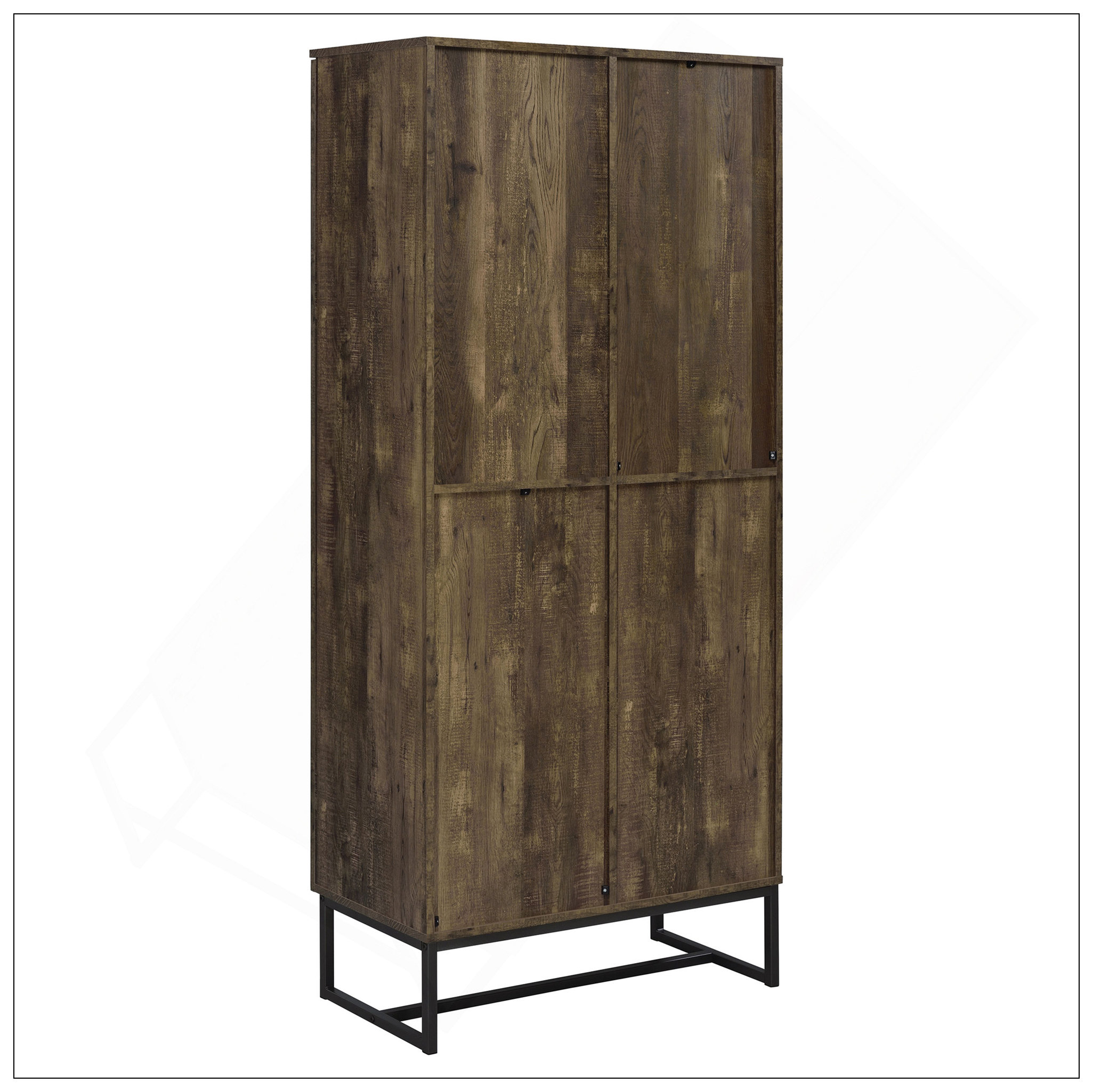 Trent Austin Design Gunderson Rustic Oak And Gunmetal 8-Shelf Accent ...