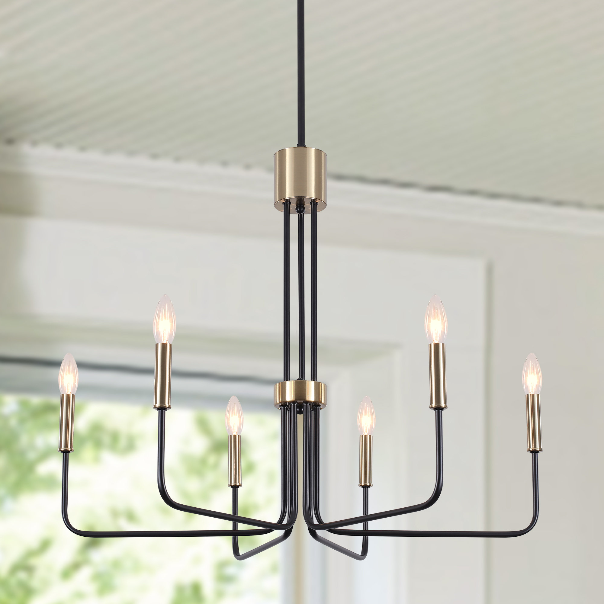 Gracie Oaks Velleda 6 / 8 - Light Modern Minimalist Candlestick Island ...