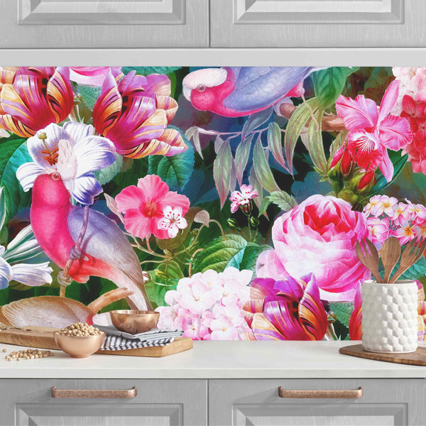 Bay Isle Home Nazan 50 x 150cm PVC Tile in Red/Green/Purple | Wayfair.co.uk