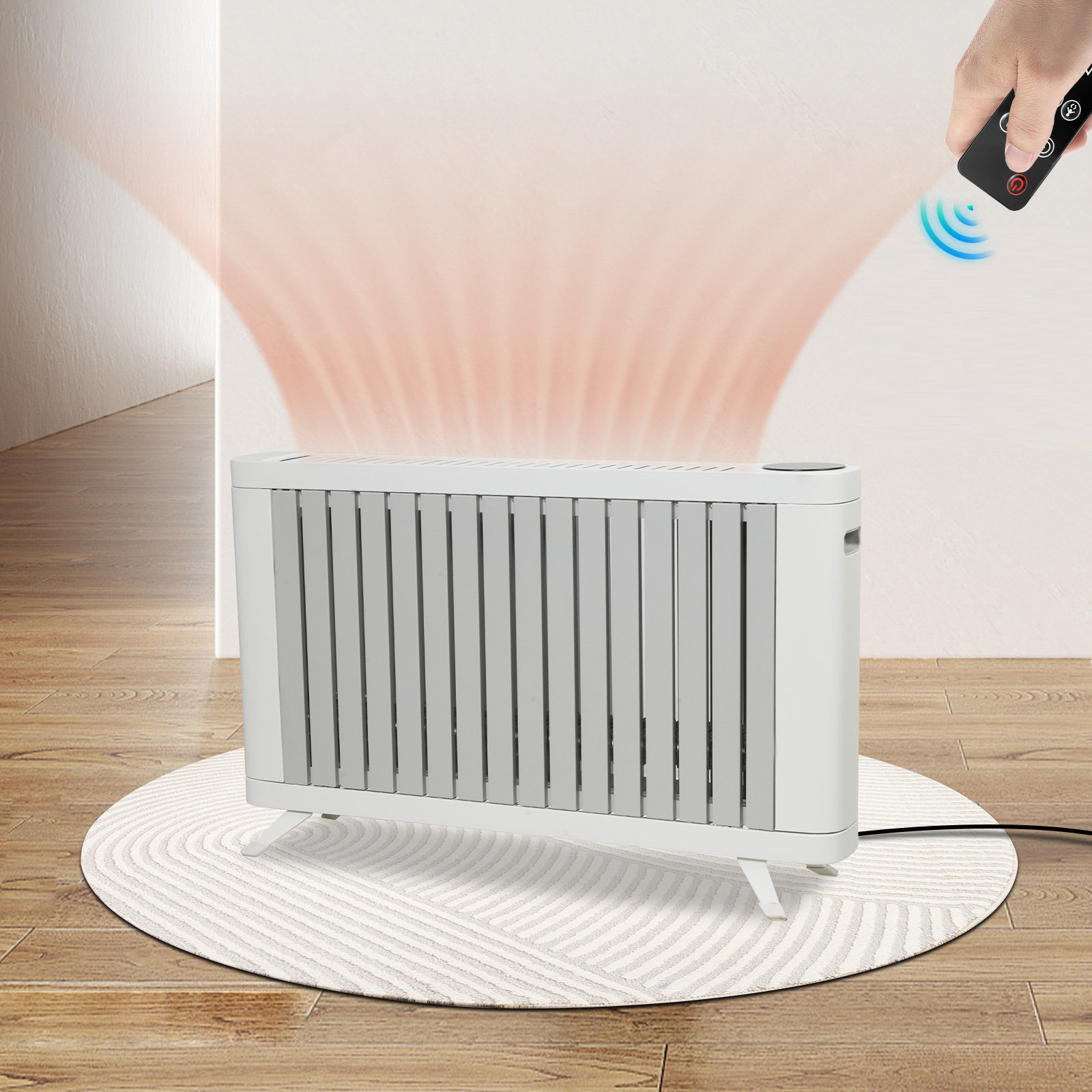 ACEM 1500W Electric Space Heater, with LED Touch Screen and Remote ...