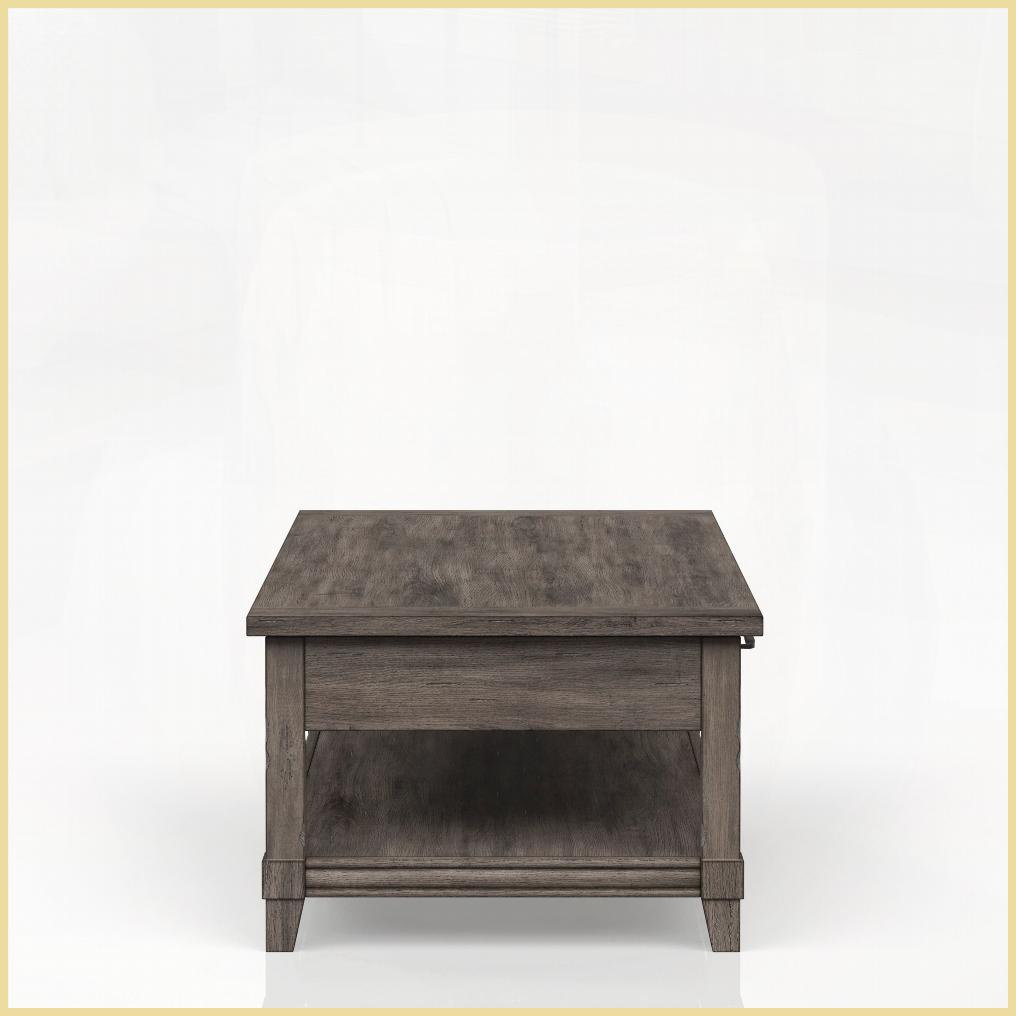 One Allium Way® Rustic Gray Lift Top Coffee Table with Casters – Sturdy ...