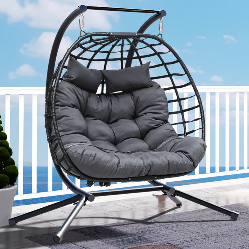Dakota Fields Cleota 2 Person Swing Chair with Stand | Wayfair