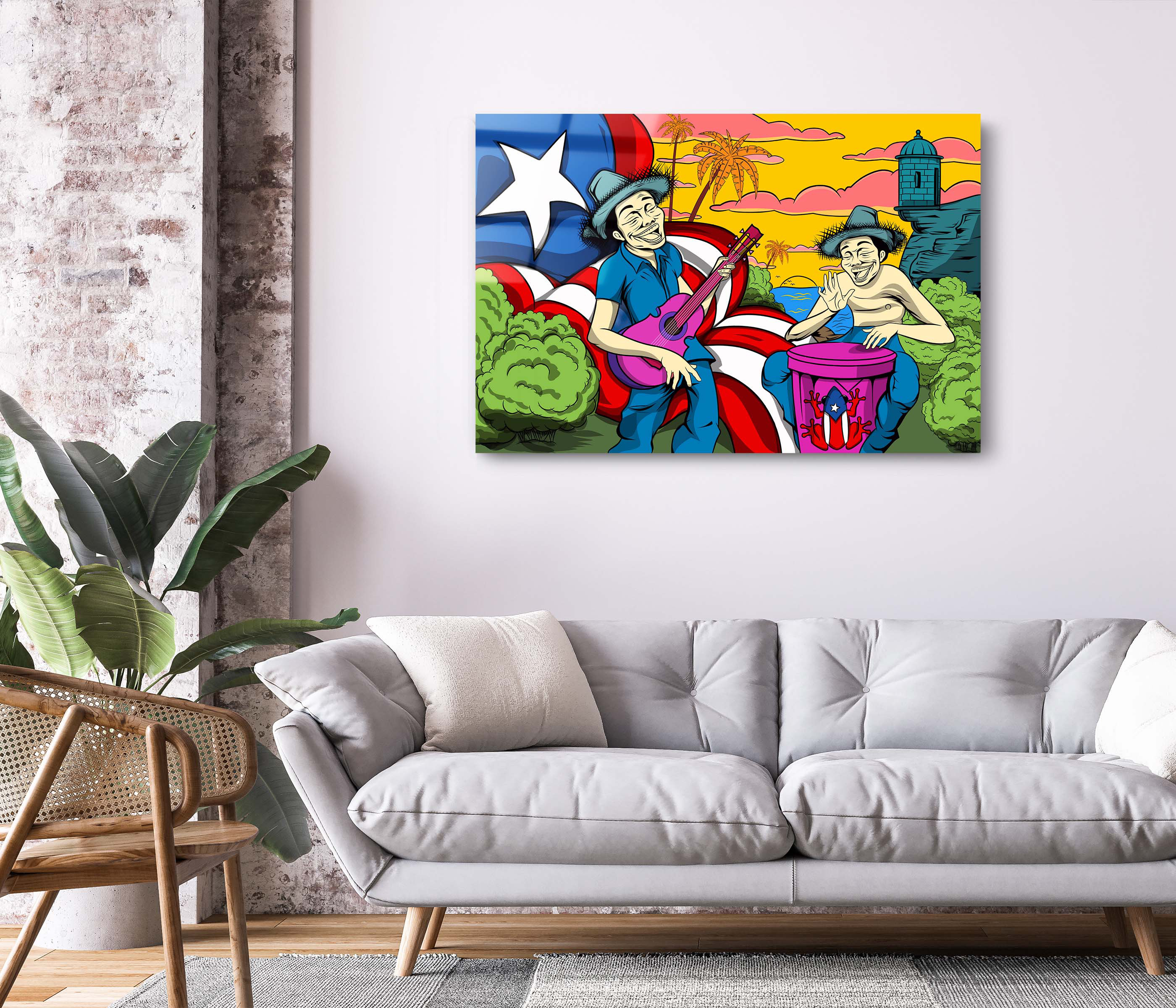 Red Barrel Studio® Puerto Rican Men Playing Music, Acrylic Plexiglass ...