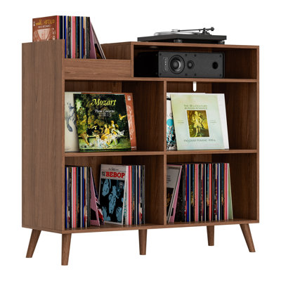 17 Stories Record Storage Console Media Shelve & Reviews | Wayfair