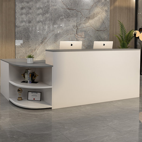 Brayden Studio® Biju 2 Person L-Shape Wood Reception Desk - Wayfair Canada