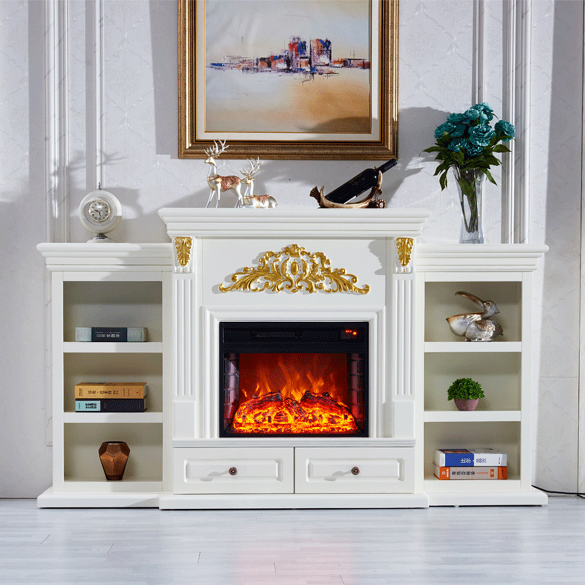 Rosdorf Park Simple European-style simulated fire electric heating ...