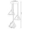 Corrigan Studio® Modern 3 Bulb Triangle Shapes Ceiling Hanging Light ...