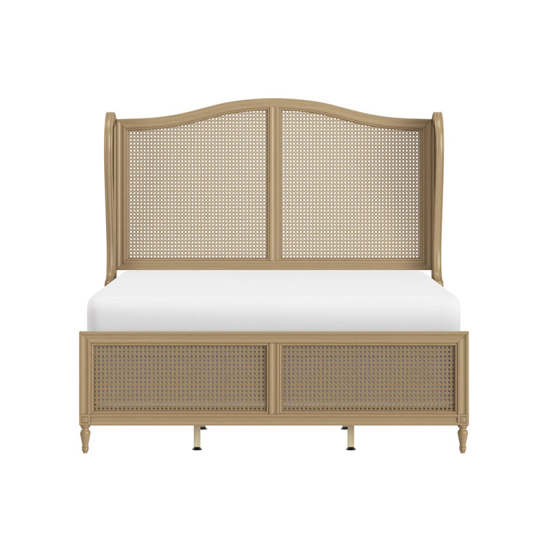 Birch Lane™ Gia Cane Wingback Bed & Reviews | Wayfair