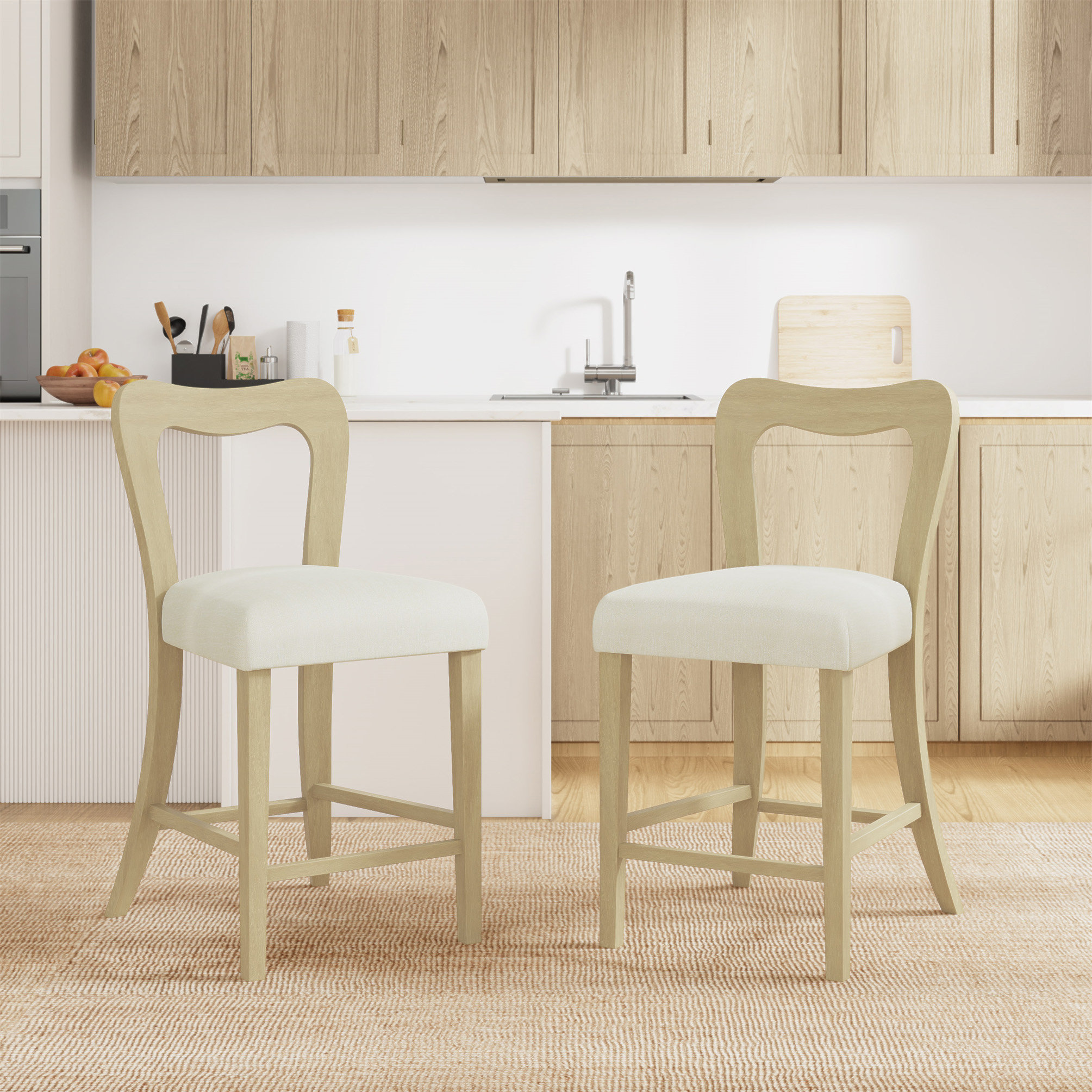 Latitude Run® Counter Stool Without Arm Set Of 2 | Wayfair