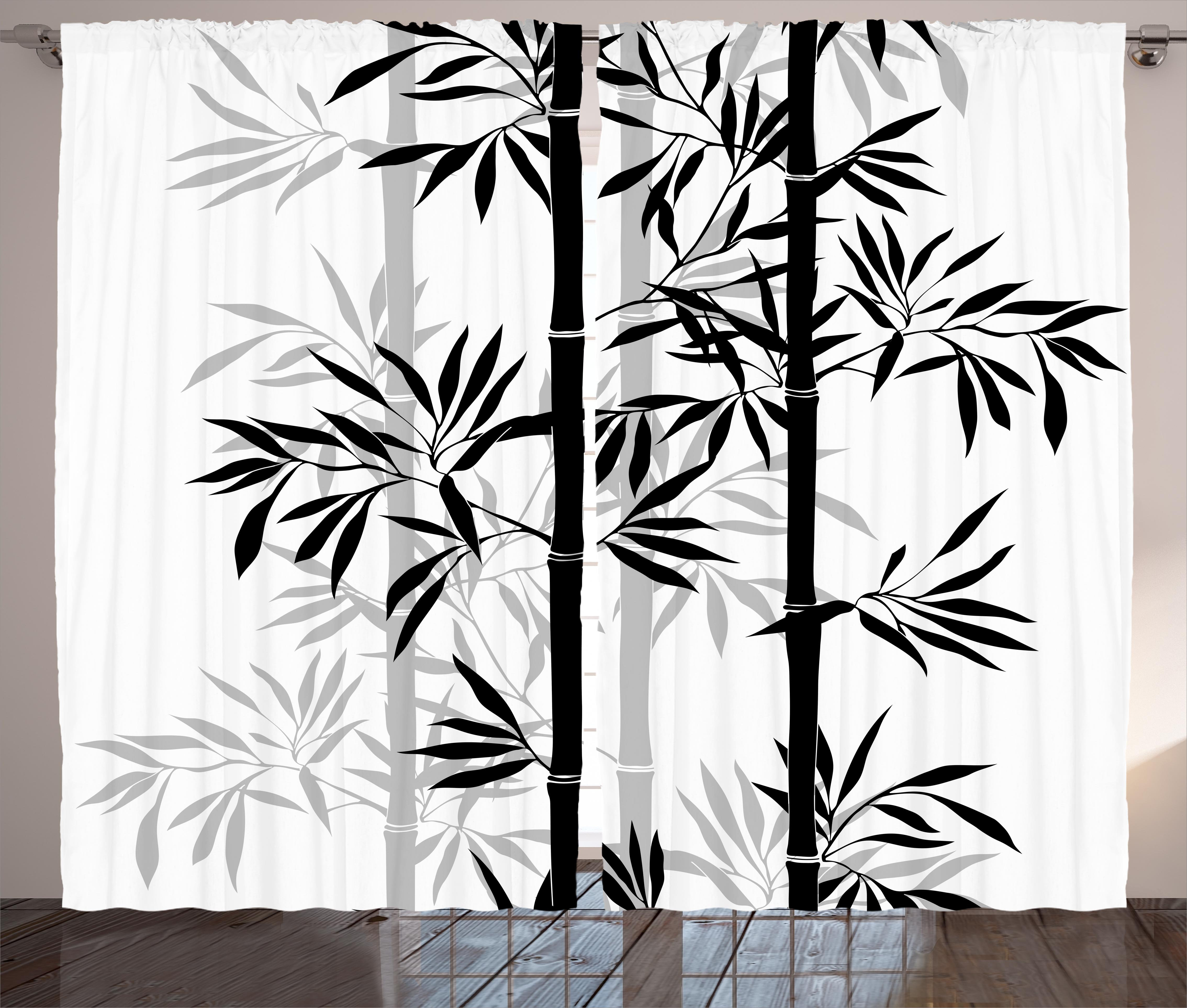 Ambesonne Tree of Life Silhouette of Spiritual Bamboo Tree Leaves ...