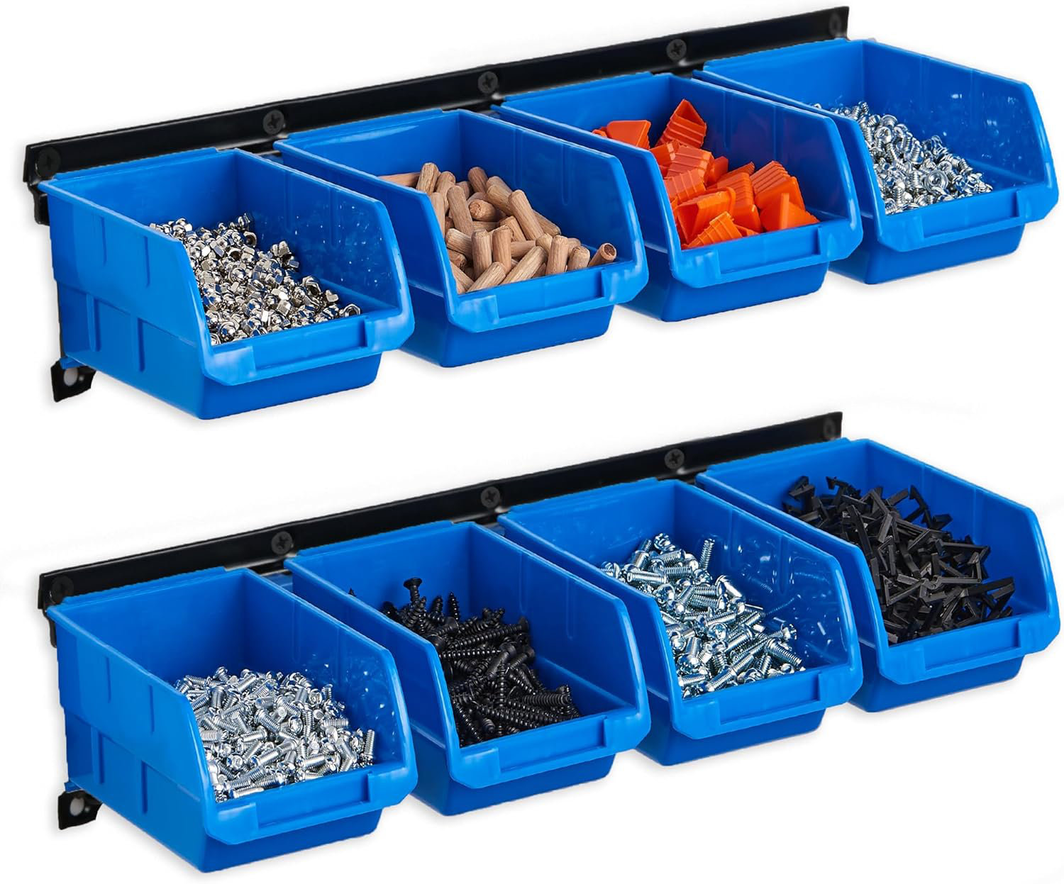 WFX Utility™ Wallmaster 2-Tier Wall Mount Storage Rack With 8 Cubbies ...