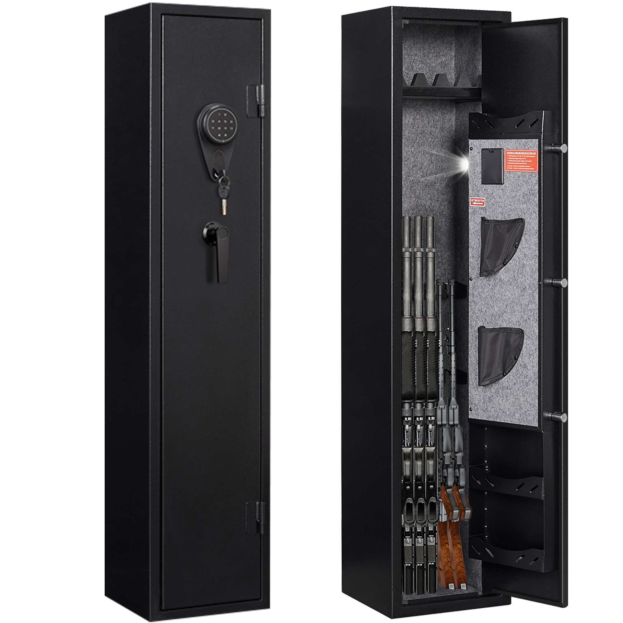 Kaer 5 Gun Safe for Home Rifle and Pistols,Gun Cabinet with Removable Shelf & Reviews | Wayfair