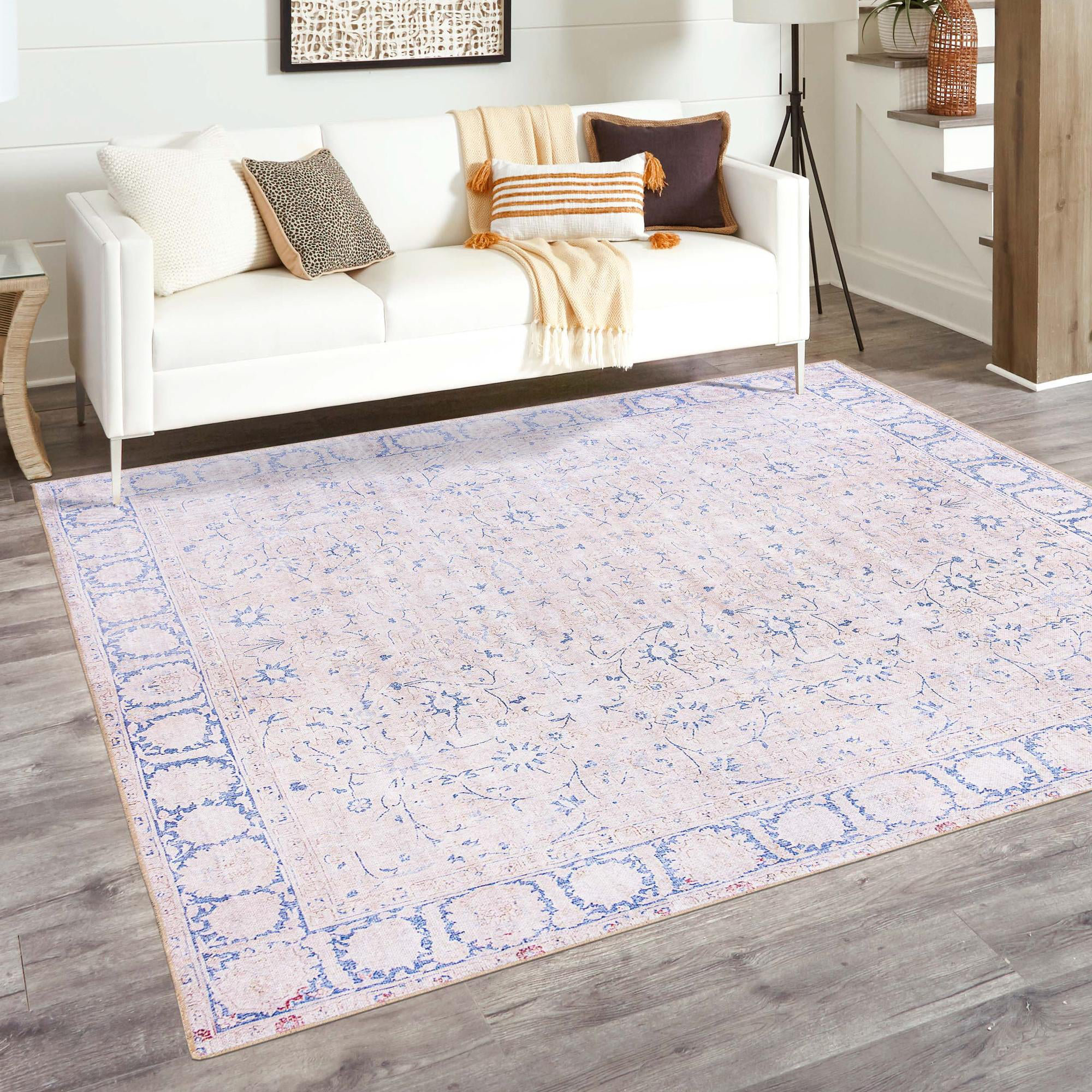 Bungalow Rose Traditional Mcclamma Area Rug Light Blue Colour - Wayfair ...