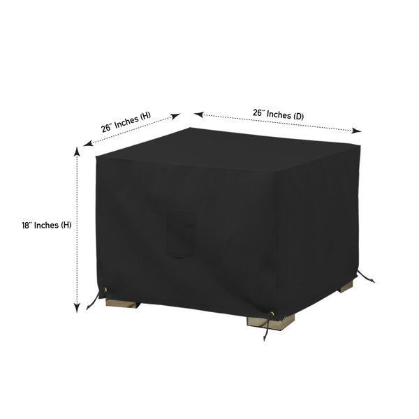 Arlmont & Co. Heavy-Duty Waterproof Square Ottoman Deck Box Cover ...