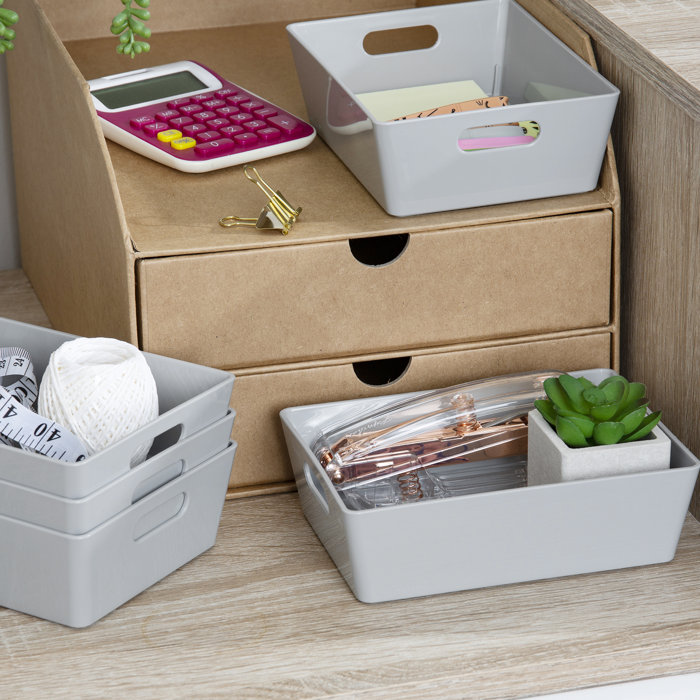 Wham Studio Basket 3.01 Pack of 5 Rectangular Cool Grey & Reviews ...