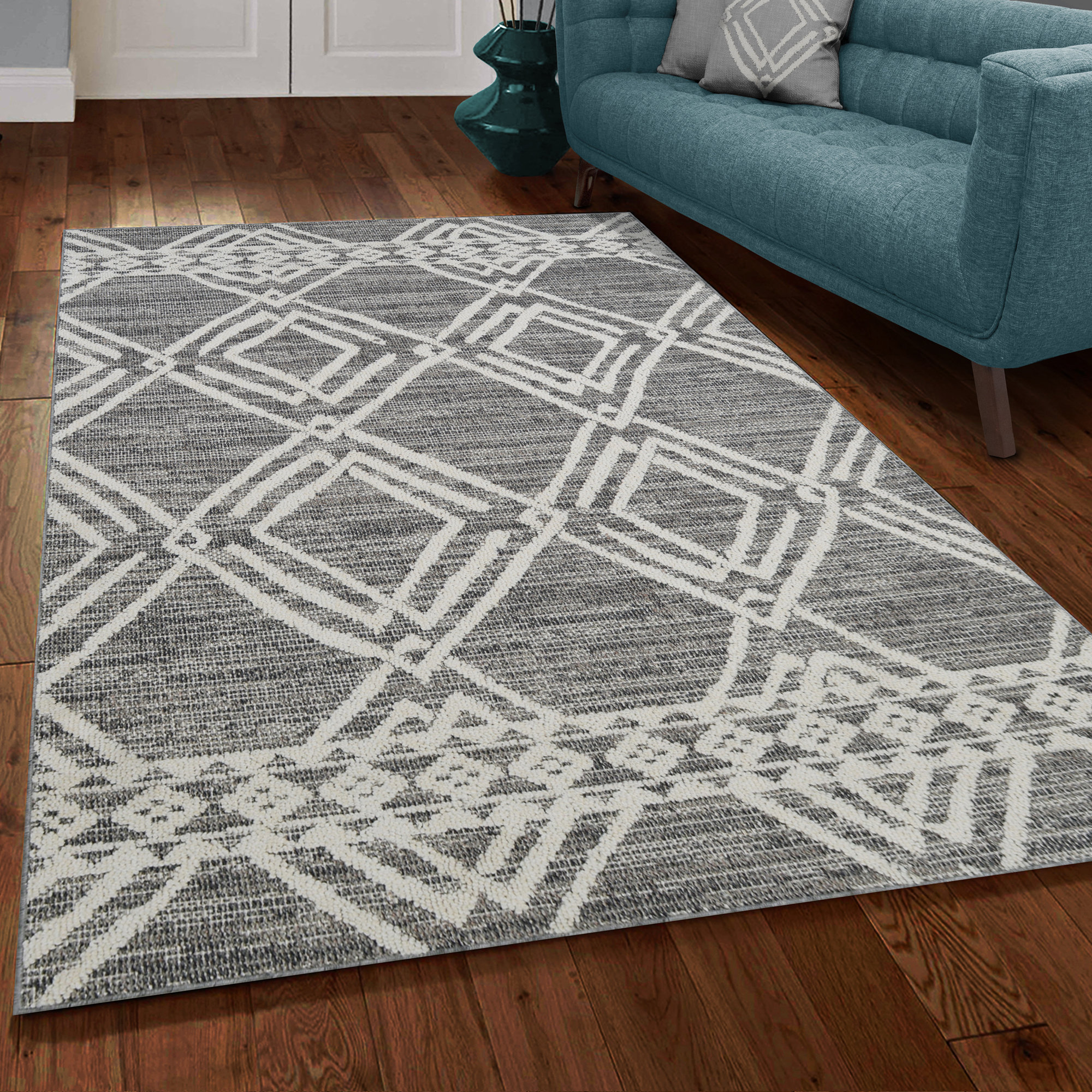 Foundry Select Allstar 8X10 Modern Accent Rug In Geometric Design (7 ...