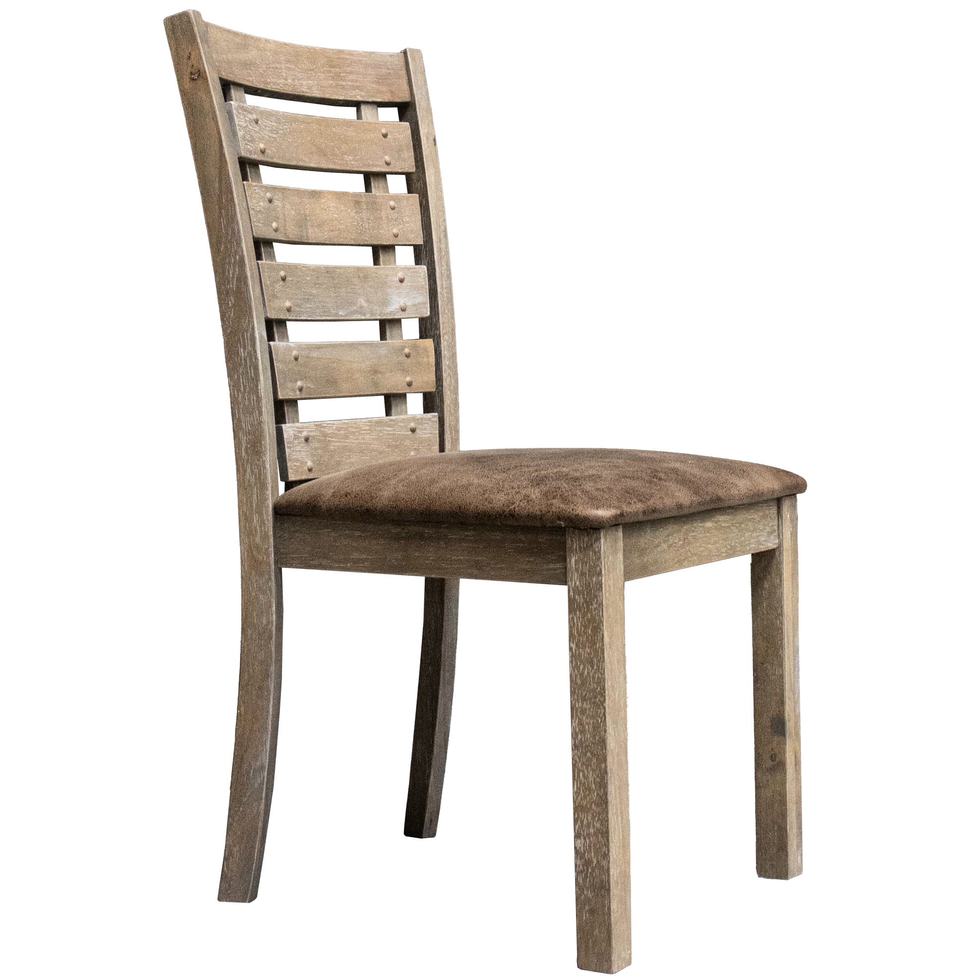 Ophelia & Co. Of 2 Dining Chairs, Rustic Style Solid Wood Ladderback ...