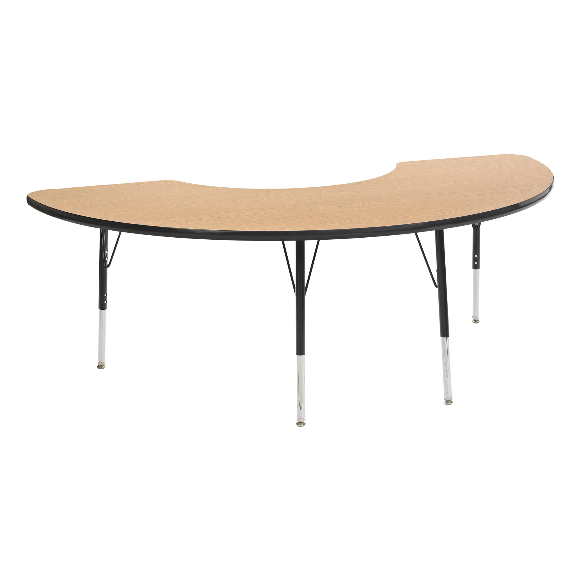 Norwood Commercial Furniture Adjustable Height Half Moon Activity Table ...