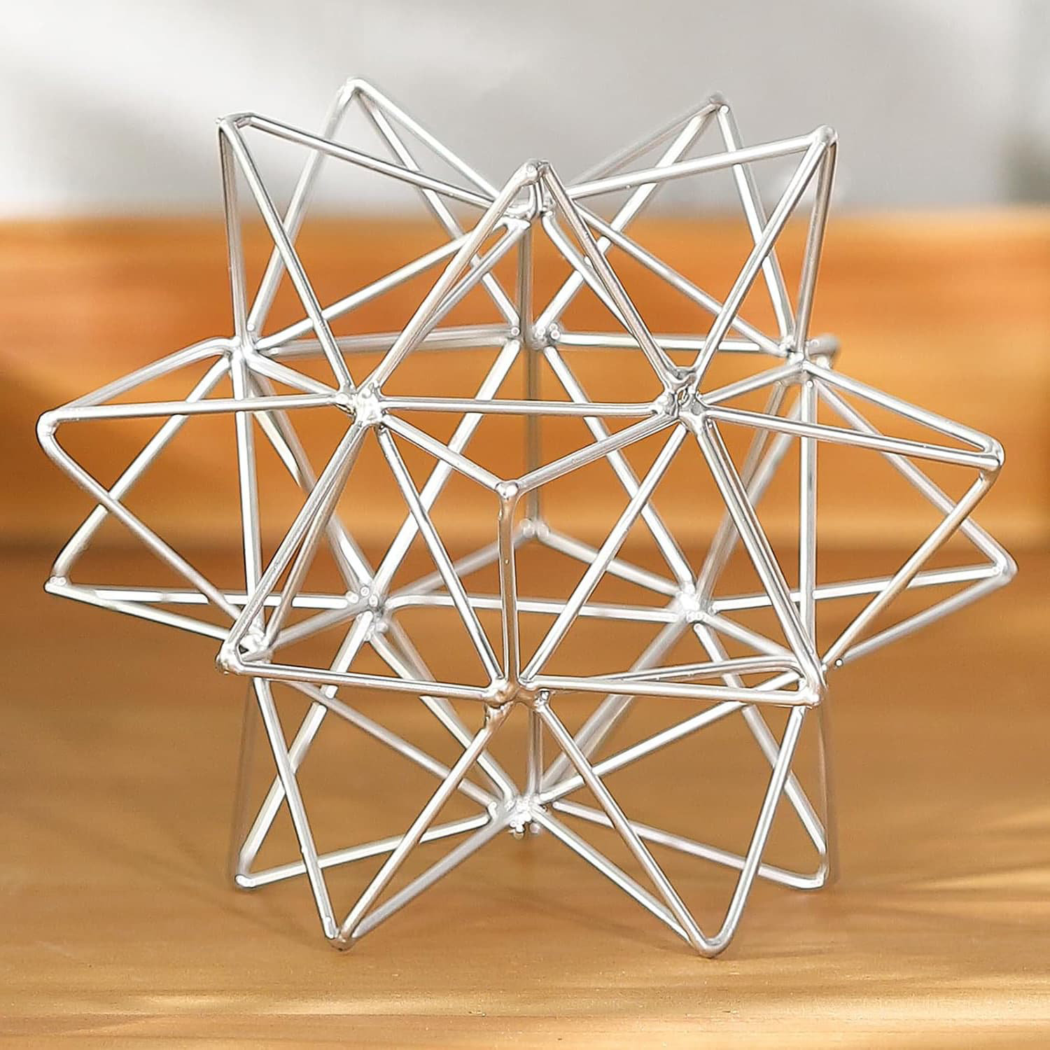 Mercer41 2024 New Metal Geometric Table Decor - 3D Sculpture for Home ...