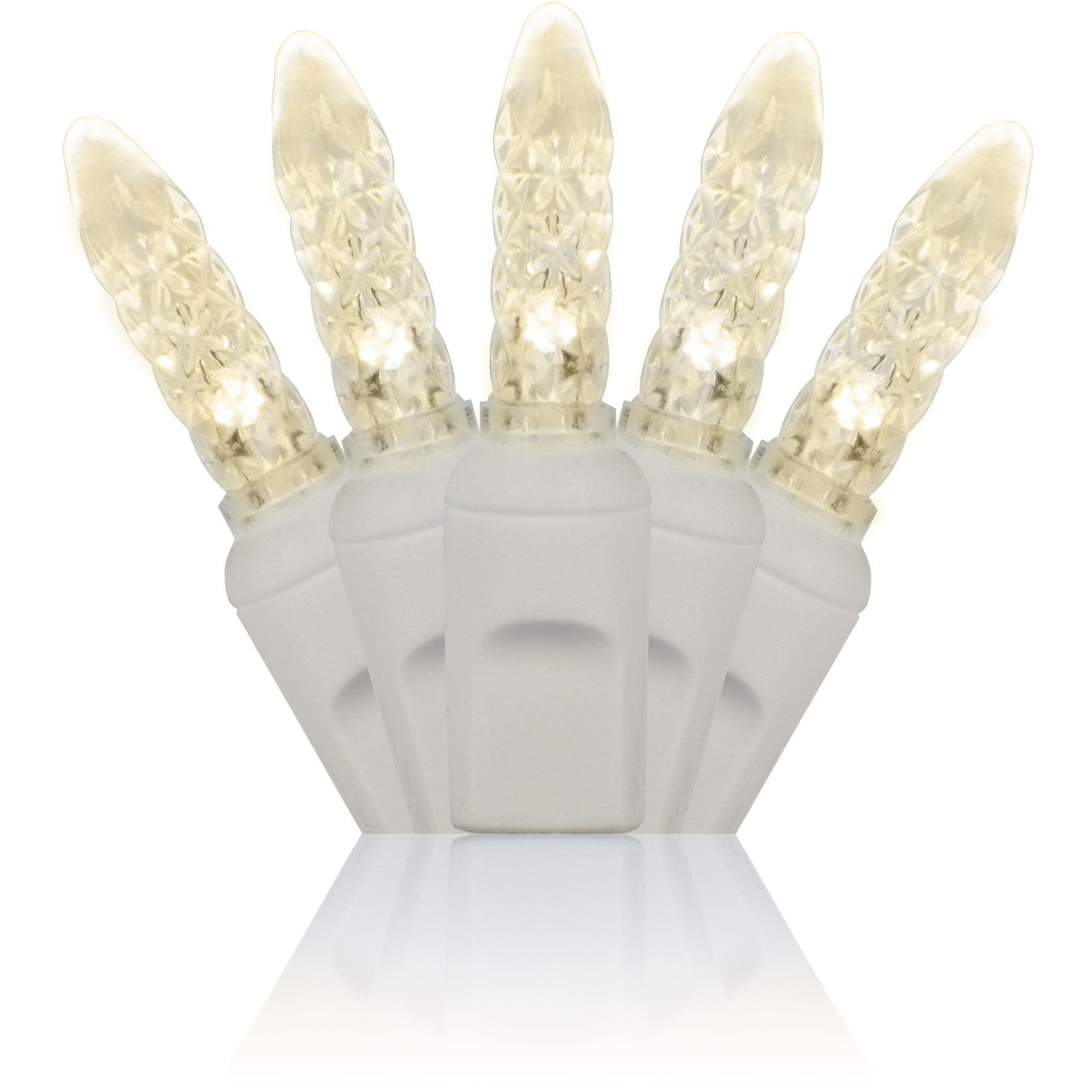 Wintergreen Lighting 70 Light LED Indoor-Outdoor White Faceted Mini ...