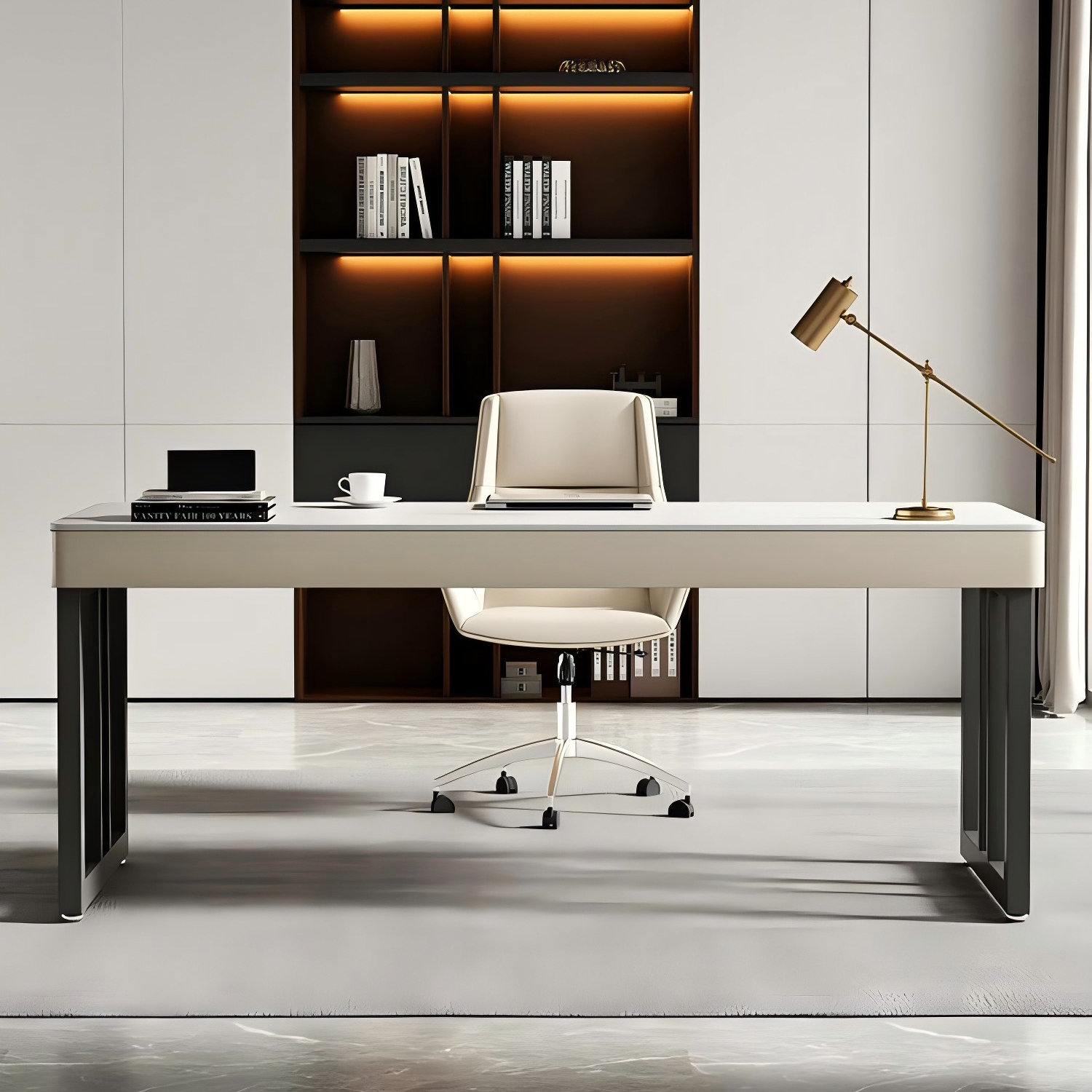 DECADANZ Rectangle Sintered Stone Writing Desk - Wayfair Canada