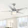 Orren Ellis Tavin 5 - Blade LED Stainless Steel Ceiling Fan with Remote ...