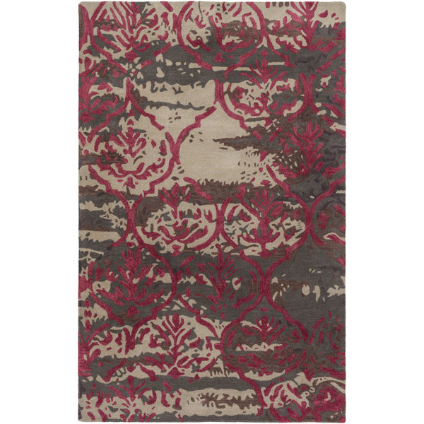 Bungalow Rose Dilorenzo Damask Indoor Rug | Wayfair