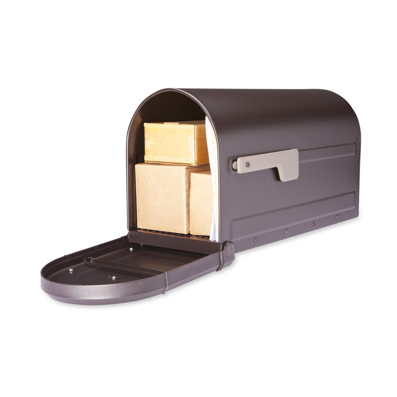 Architectural Mailboxes Roxbury Steel Post Mounted Mailbox with ...