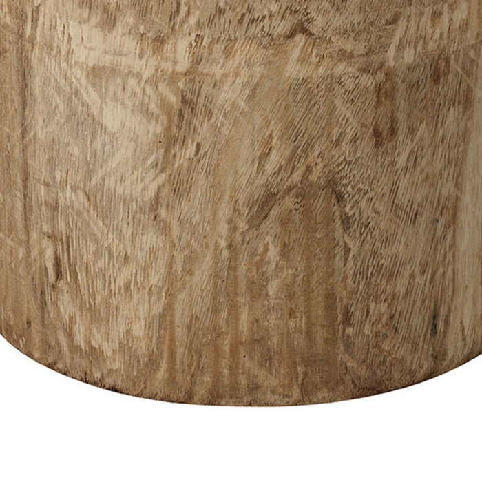 Benjara Solid Wood Tree Stump End Table | Wayfair
