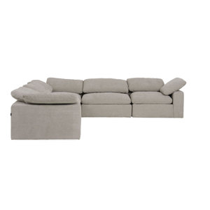 VIG Furniture Corinth - Modern Gray Fabric Sectional Sofa With 3 Power ...