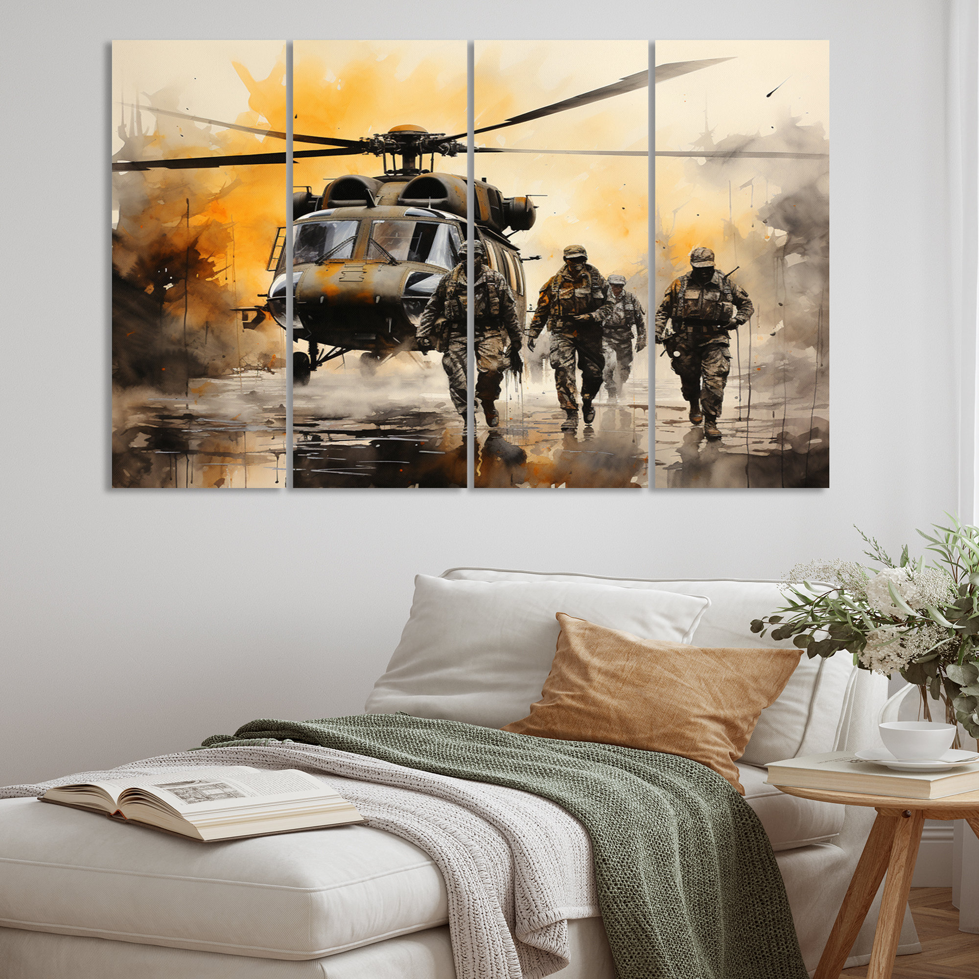 Design Art Army Camaraderie In Arms I - Army Canvas Art Print - 4 ...
