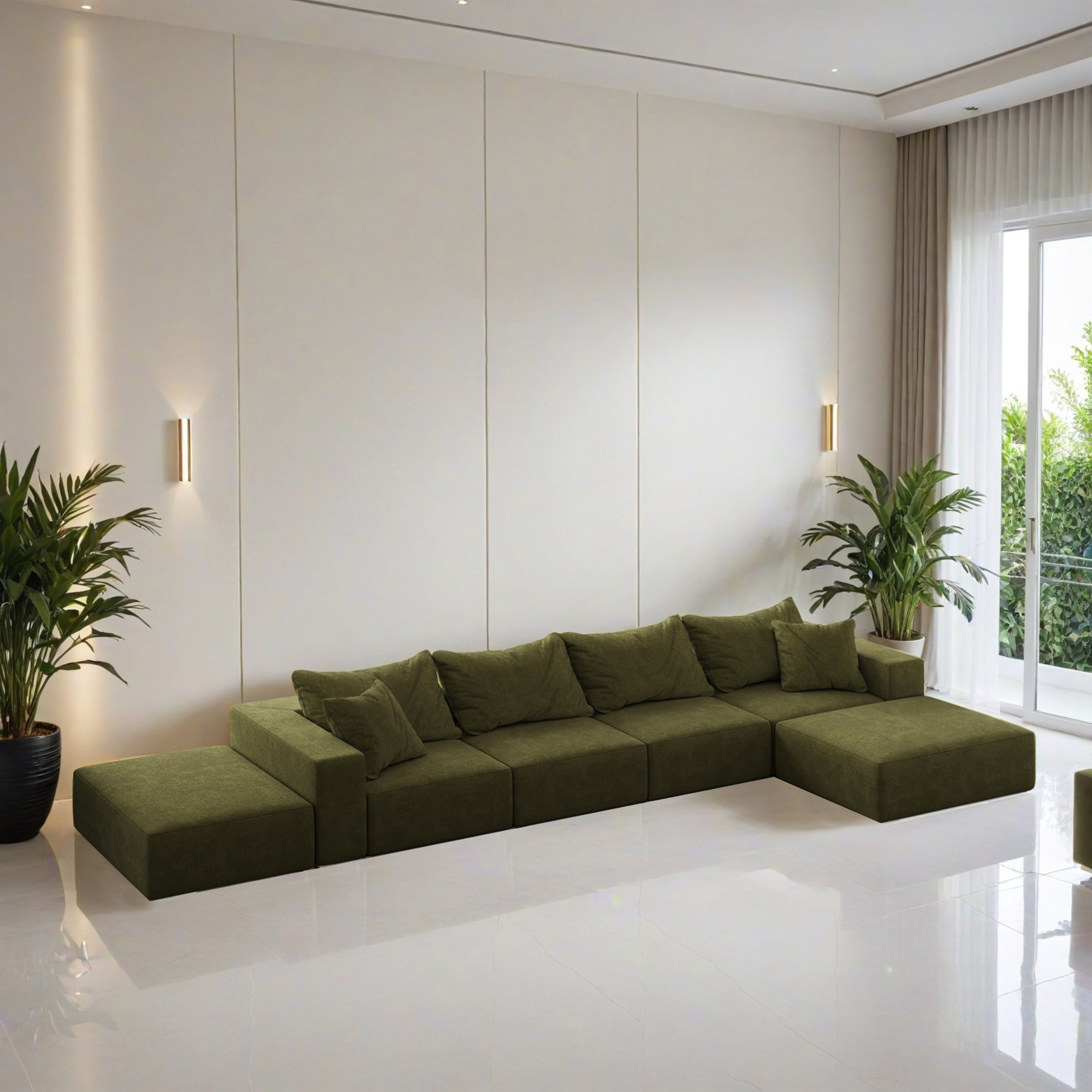 Ivy Bronx 6 - Piece Modular Sleeper Sectional Sofa Bed Corner Sofa for ...