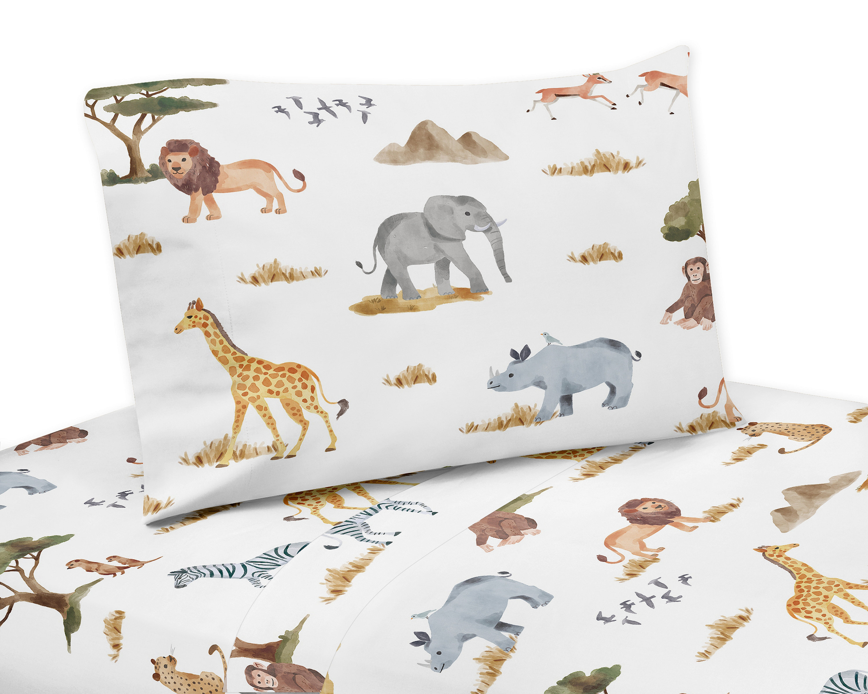 Sweet Jojo Designs Jungle Hatch Microfiber Twill Sheet Set - Wayfair Canada