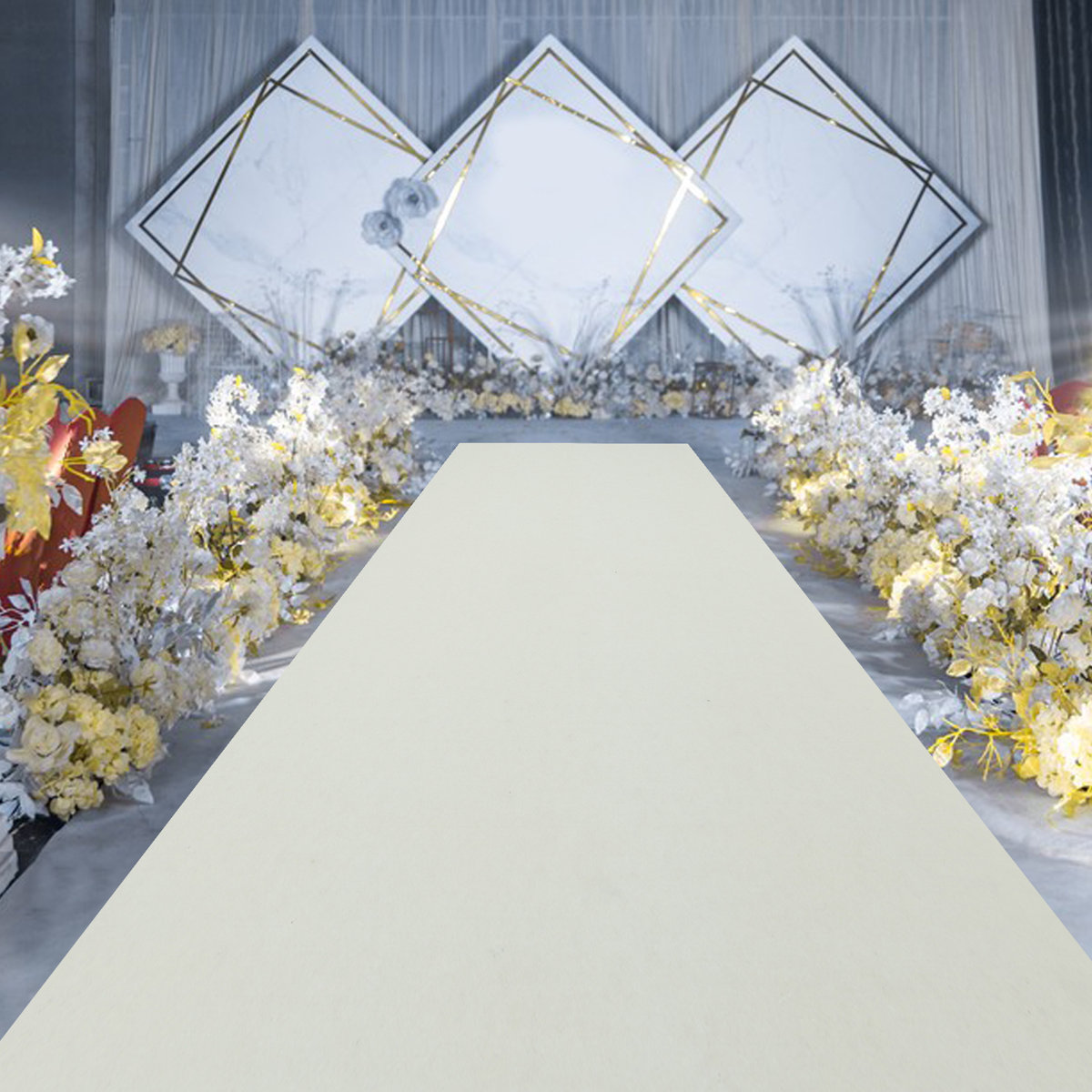 FRONG Alessja 33Ft Anti-skid Runway Rug for Wedding Ceremony Party ...