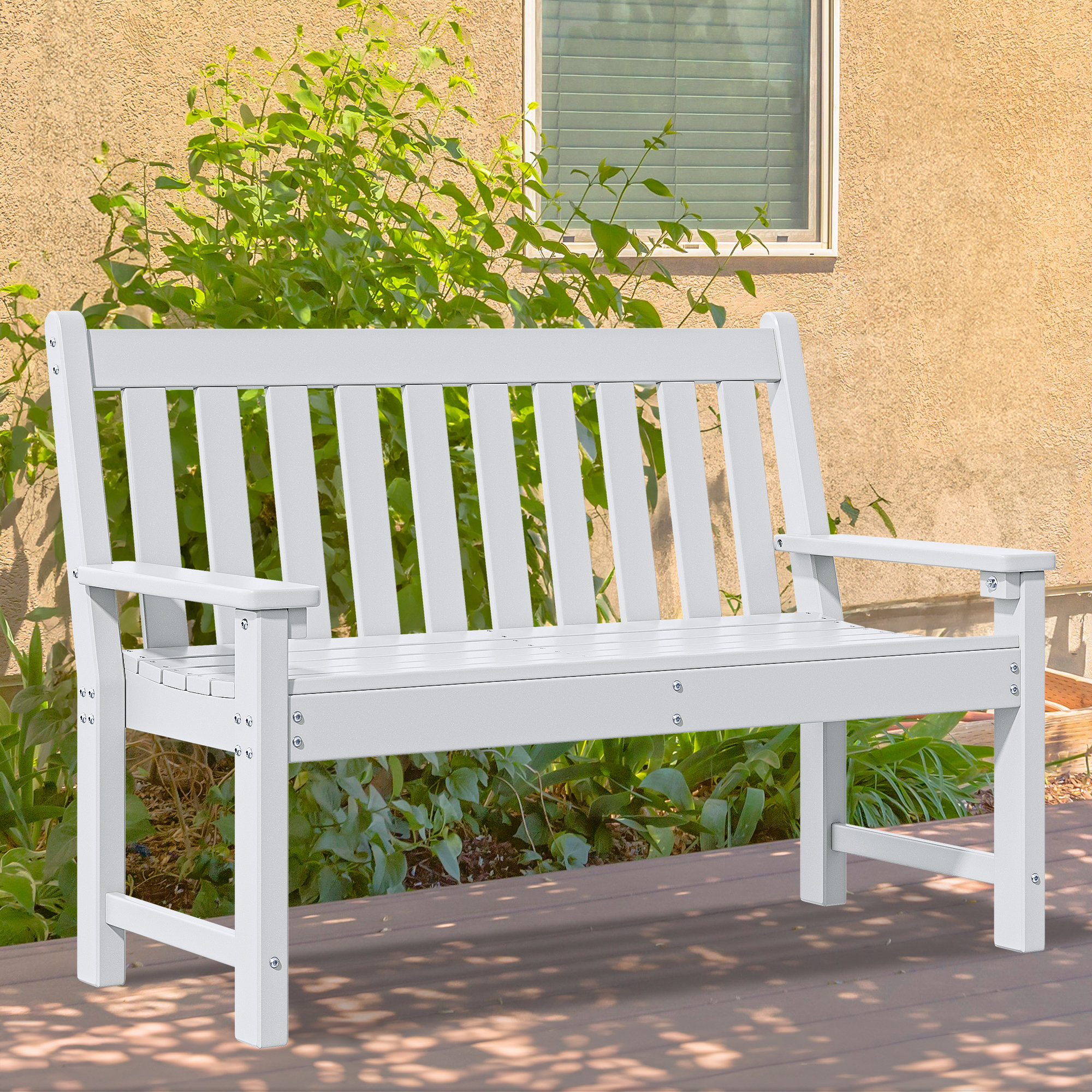 Lark Manor™ Aunye HDPE Outdoor Bench & Reviews | Wayfair