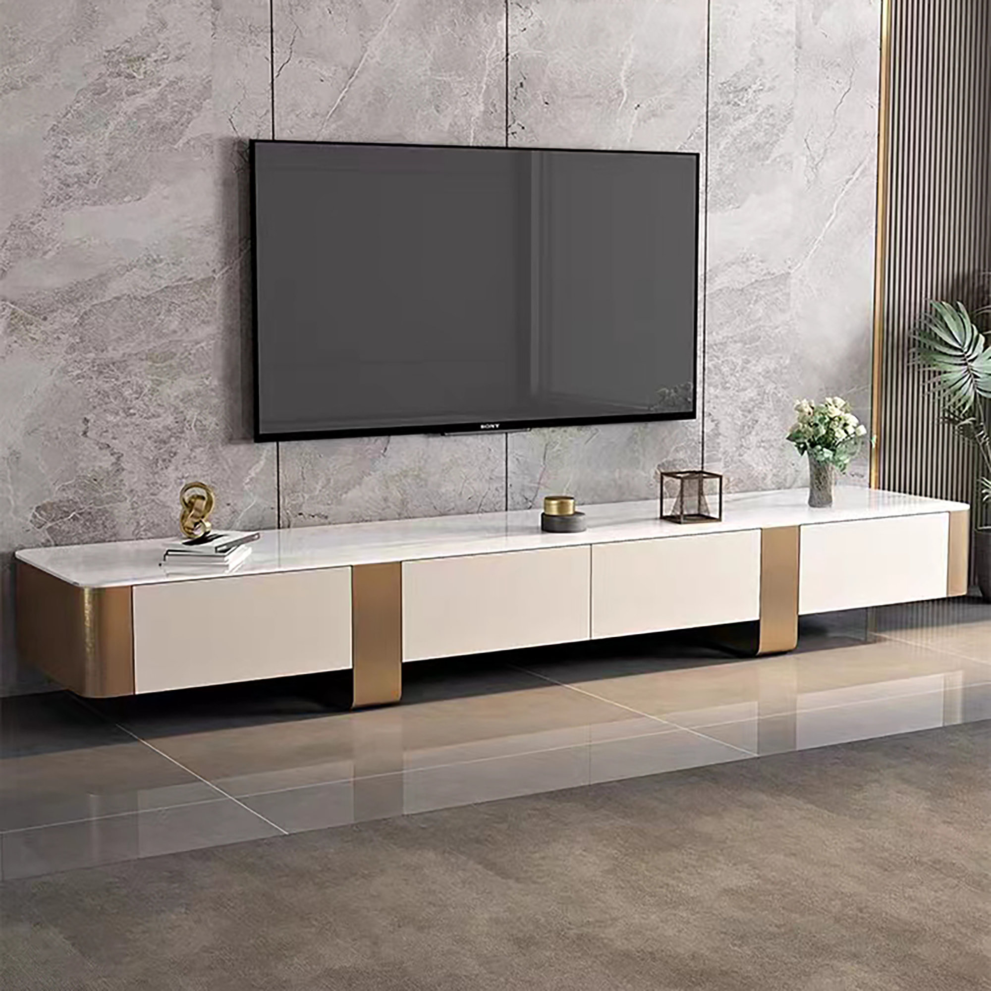 Everly Quinn Console multimédia 79 po avec rangement Danar - Wayfair Canada