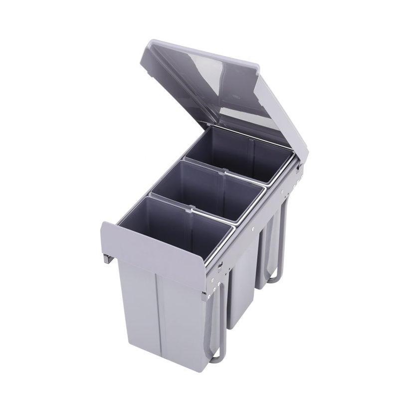 Rebrilliant Plastic Manual Lift Pull Out Rubbish Bin - 30L | Wayfair.co.uk