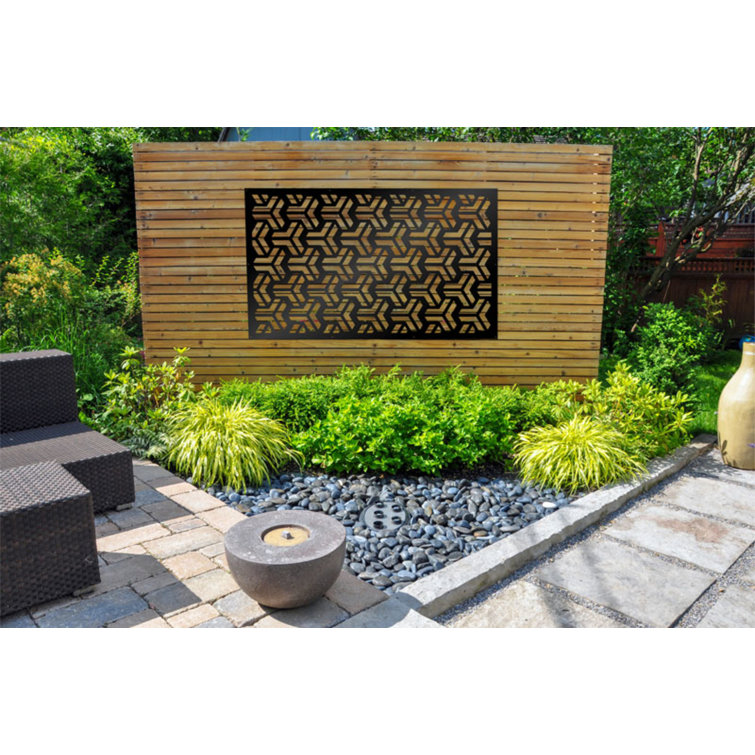 Lasercutartsinc Metal Privacy Screen - Wayfair Canada